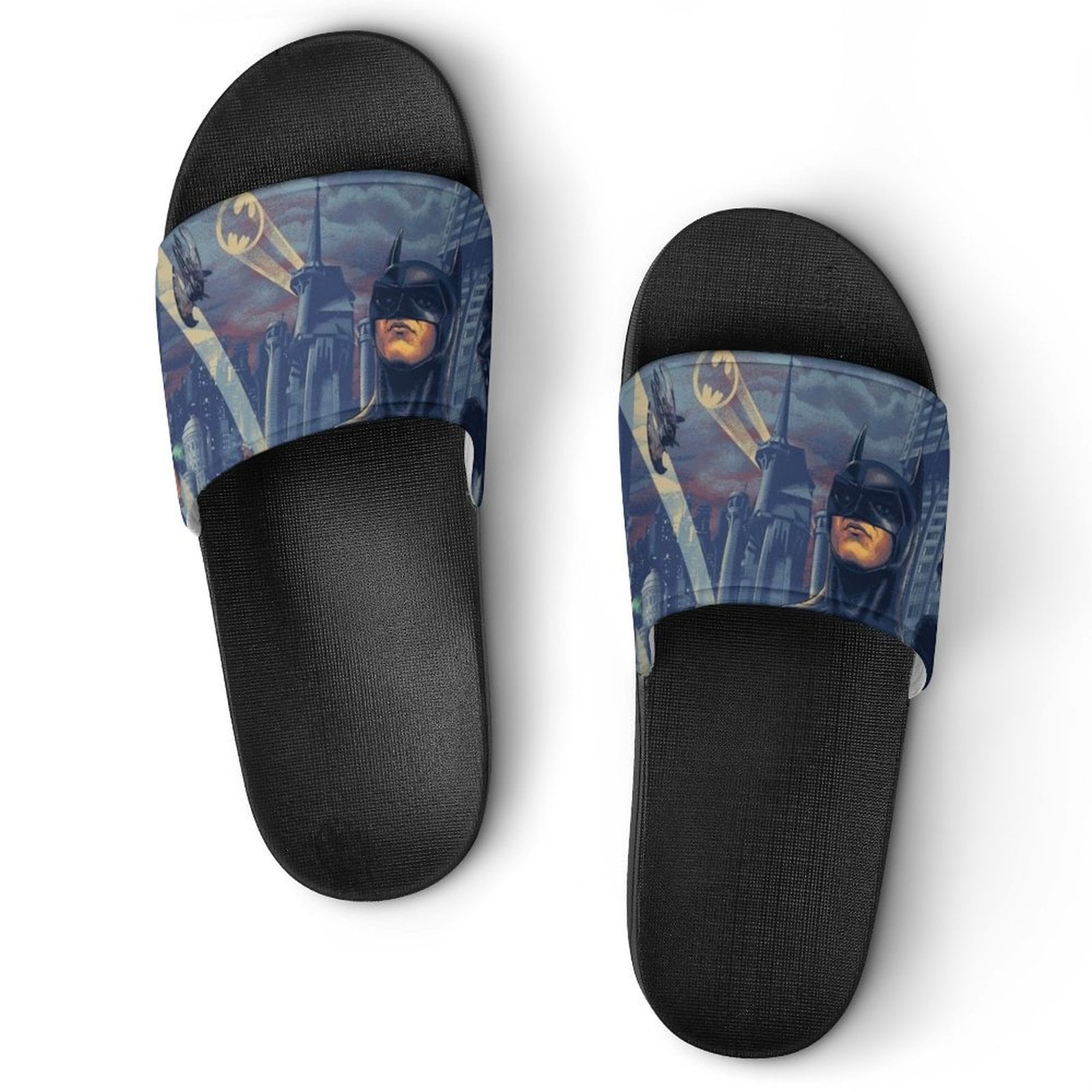 Batman Boys Slide Sandals, Comfort Casual Pool Slide Outdoor, Slip-On ...