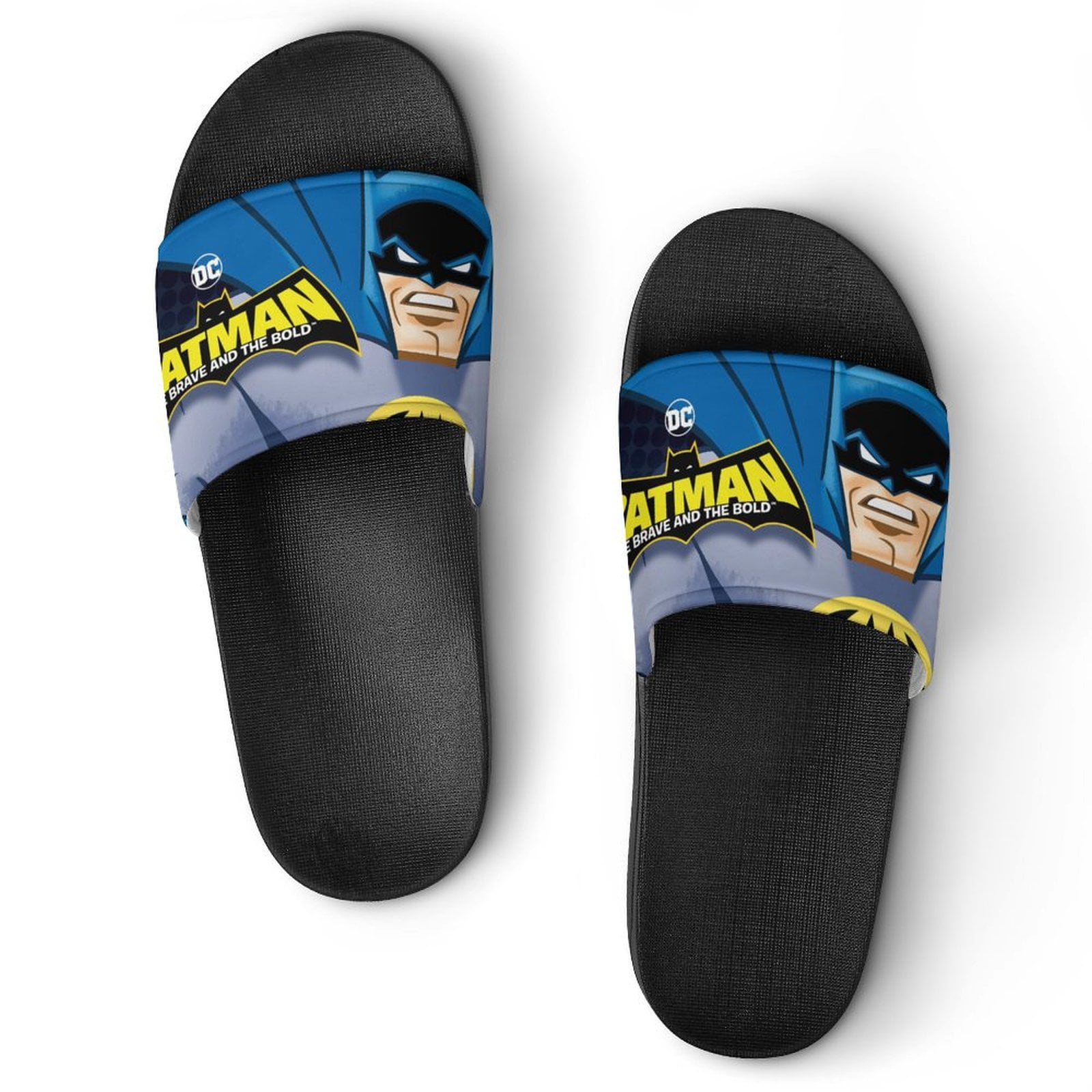 Batman Boys Slide Sandals, Comfort Casual Pool Slide Outdoor, Slip-On ...