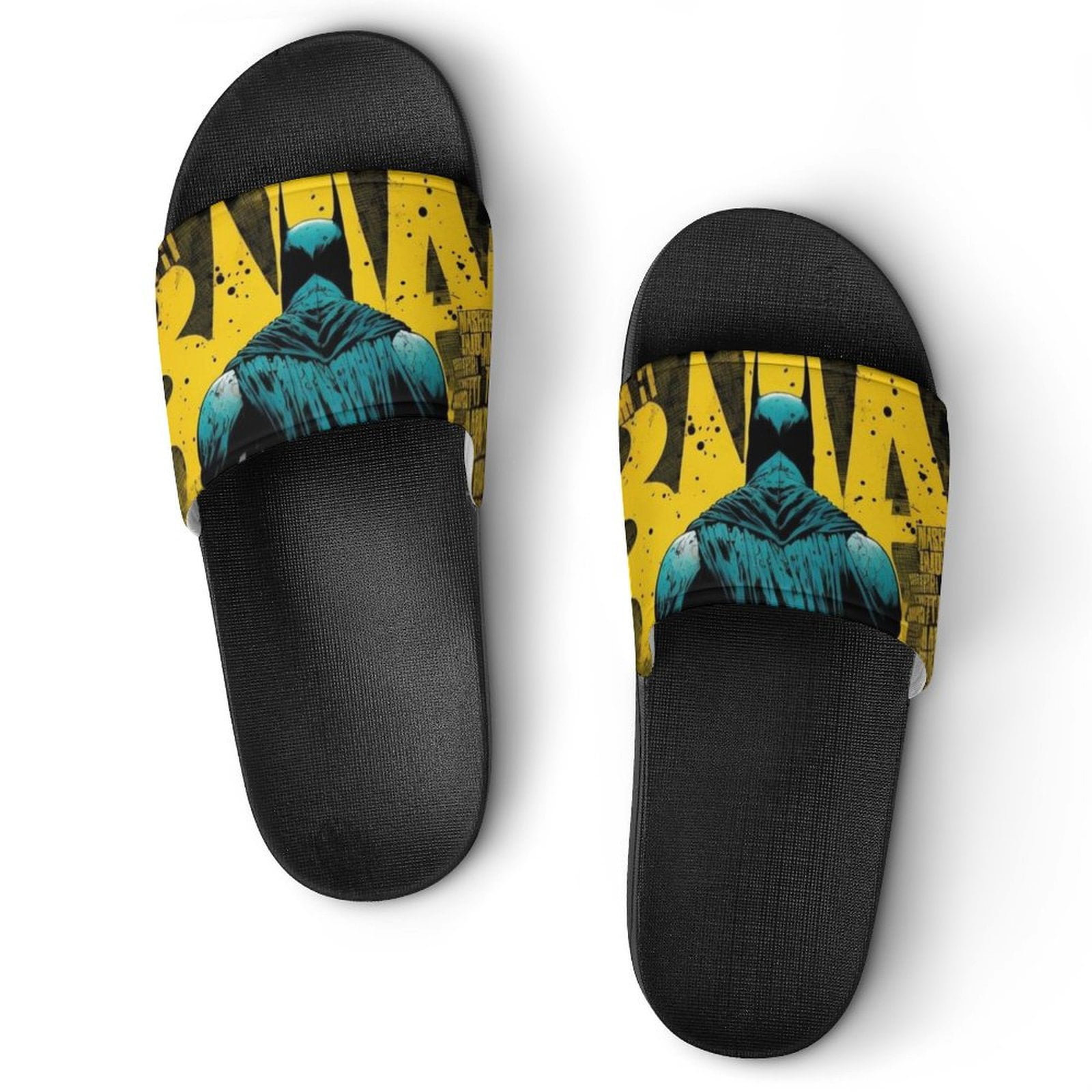 Batman Boys Slide Sandals, Comfort Casual Pool Slide Outdoor, Slip-On ...