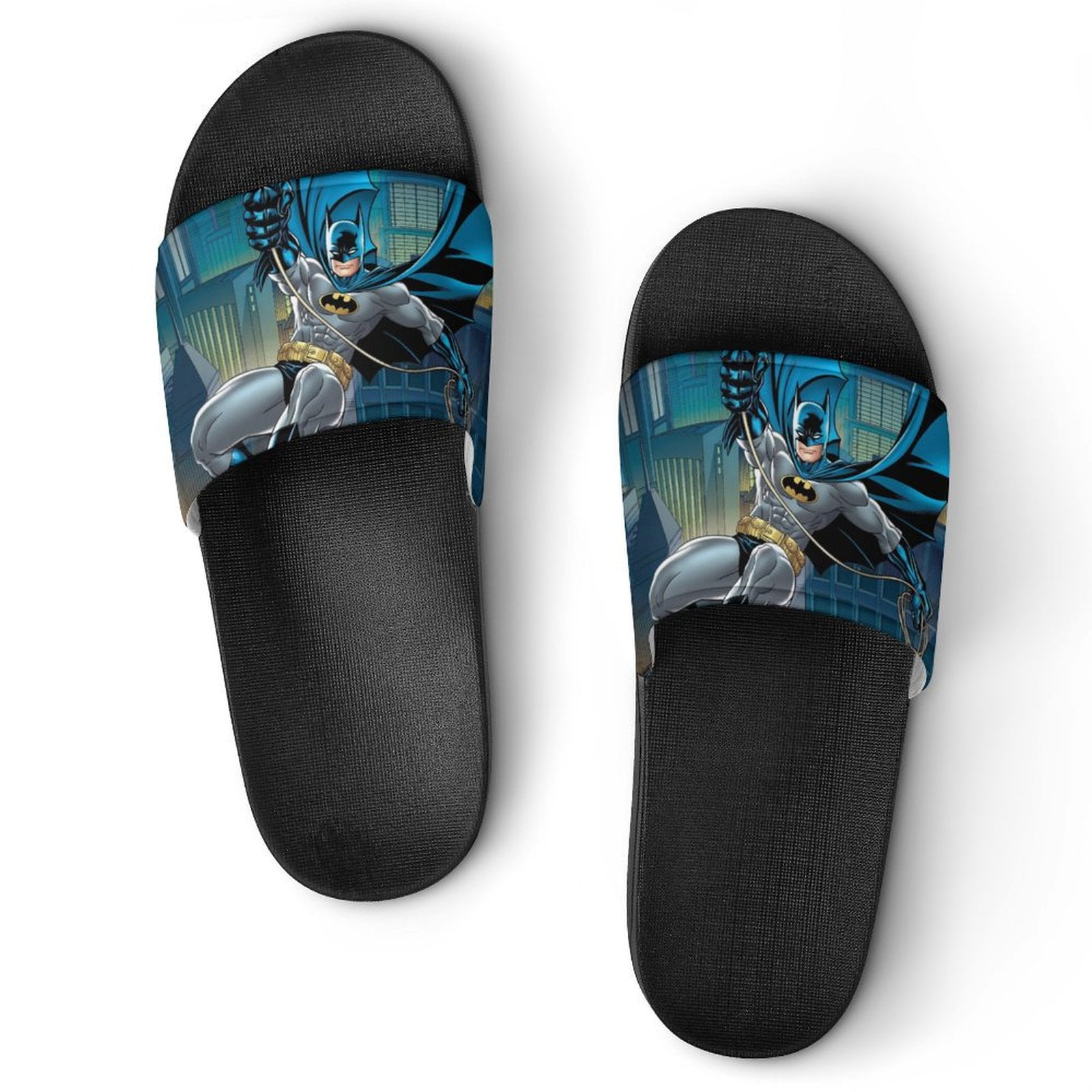 Batman Boys Slide Sandals, Comfort Casual Pool Slide Outdoor, Slip-On ...