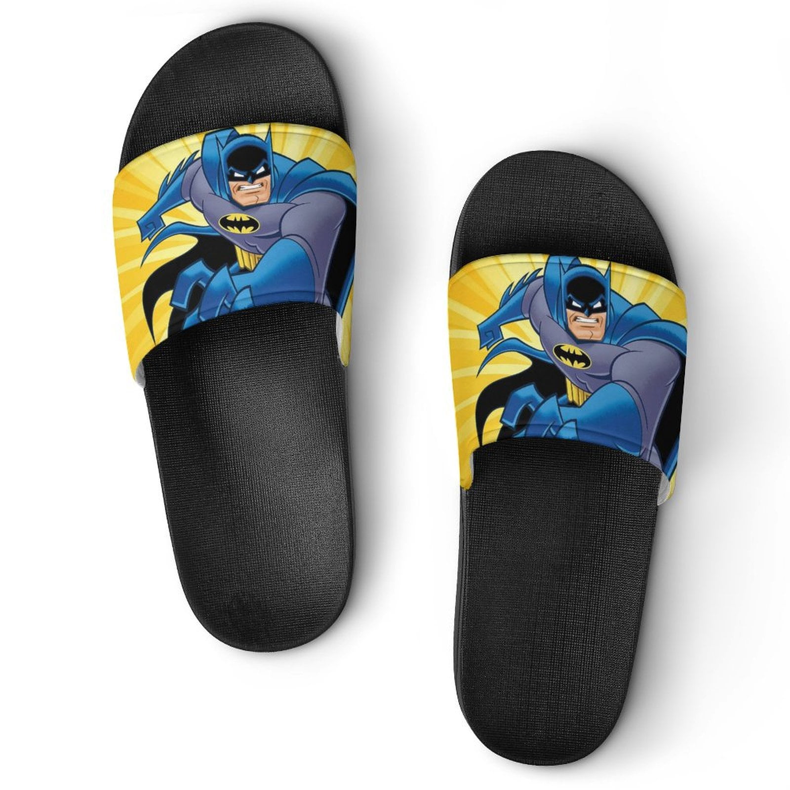 Batman Boys Slide Sandals, Comfort Casual Pool Slide Outdoor, Slip-On ...