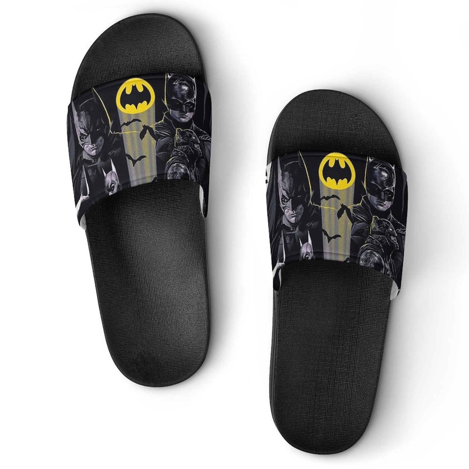 Batman Boys Slide Sandals, Comfort Casual Pool Slide Outdoor, Slip-On ...