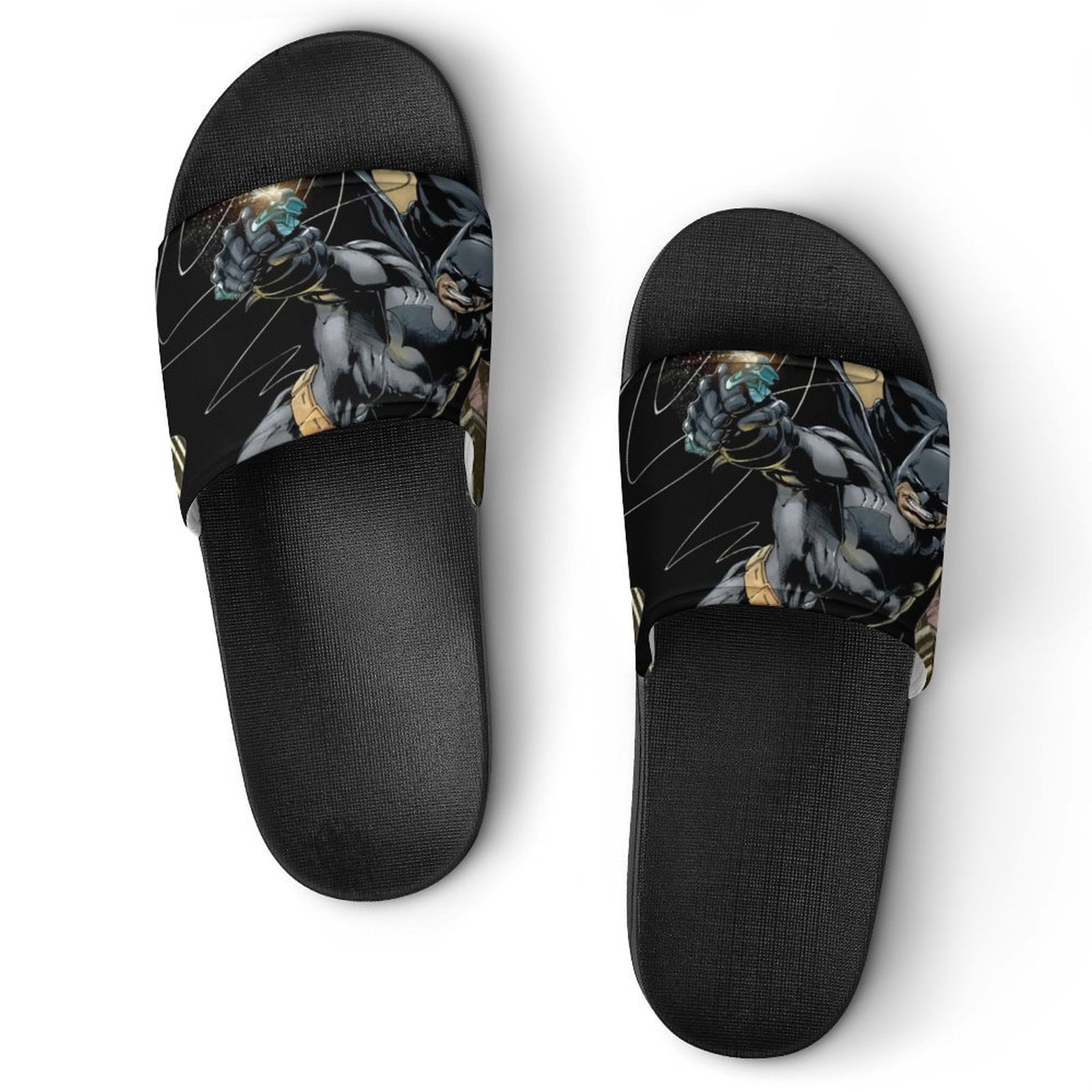 Batman Boys Slide Sandals, Comfort Casual Pool Slide Outdoor, Slip-On ...