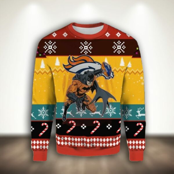 Batman Broncos Christmas Awesome Ugly Sweater - Walmart.com
