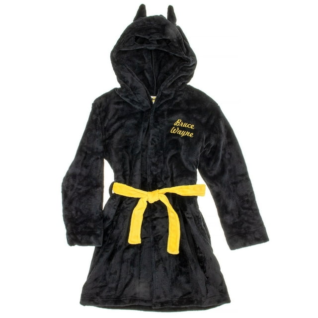 Batman Bruce Wayne Velvet Fleece Kids Hooded Robe-Medium (8) - Walmart.com