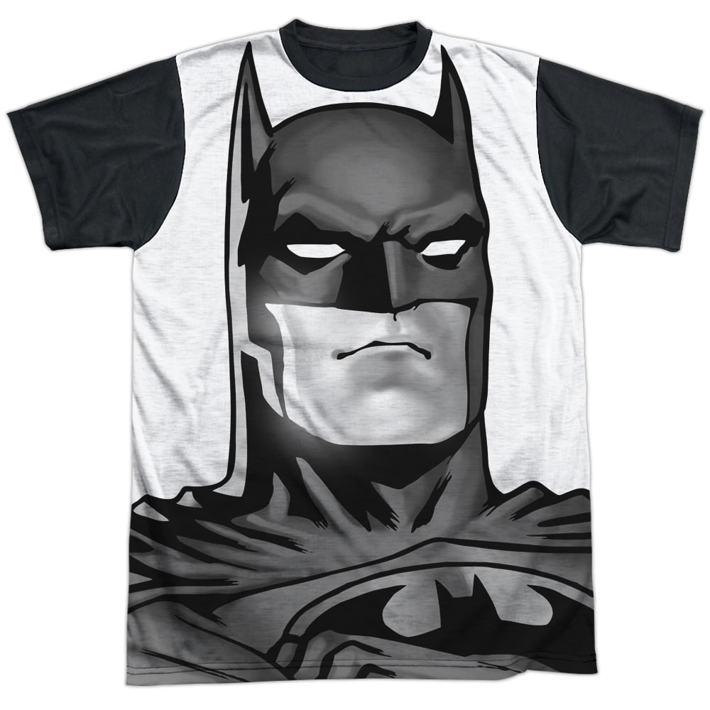 Batman Bw Bat Head Unisex Adult Halloween Costume Sublimated T Shirt ...