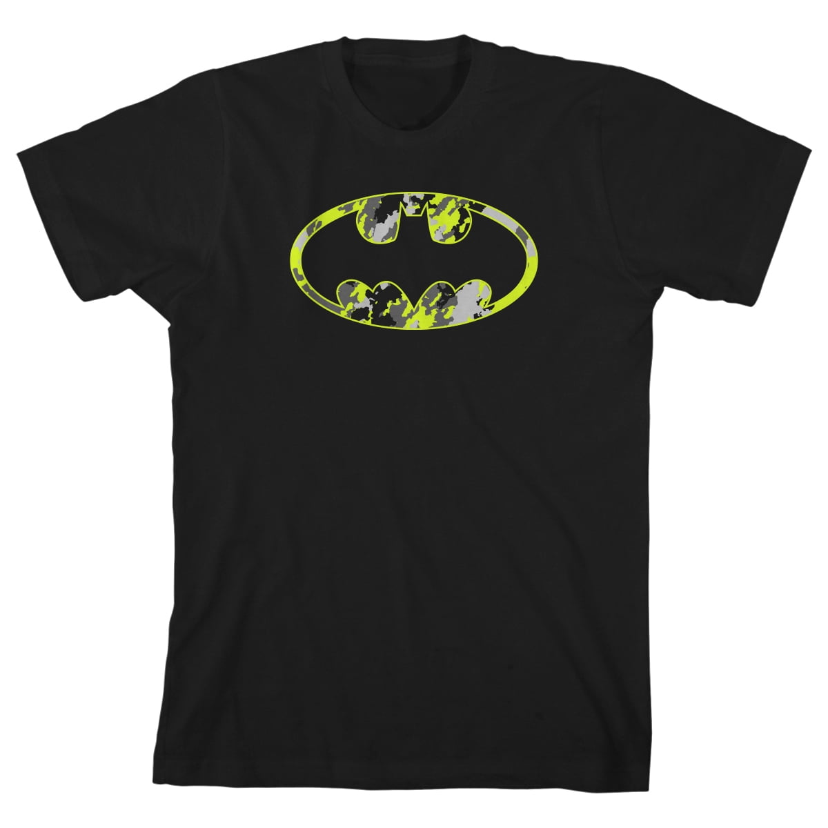 Batman Camo Logo Boy's Black T-shirt-Medium - Walmart.com