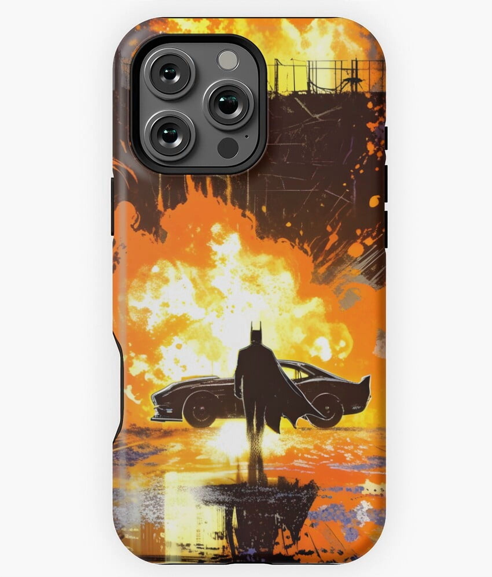 Batman Car Explosion Comic M20408 Phone case for iPhone 11 to 16 Pro ...