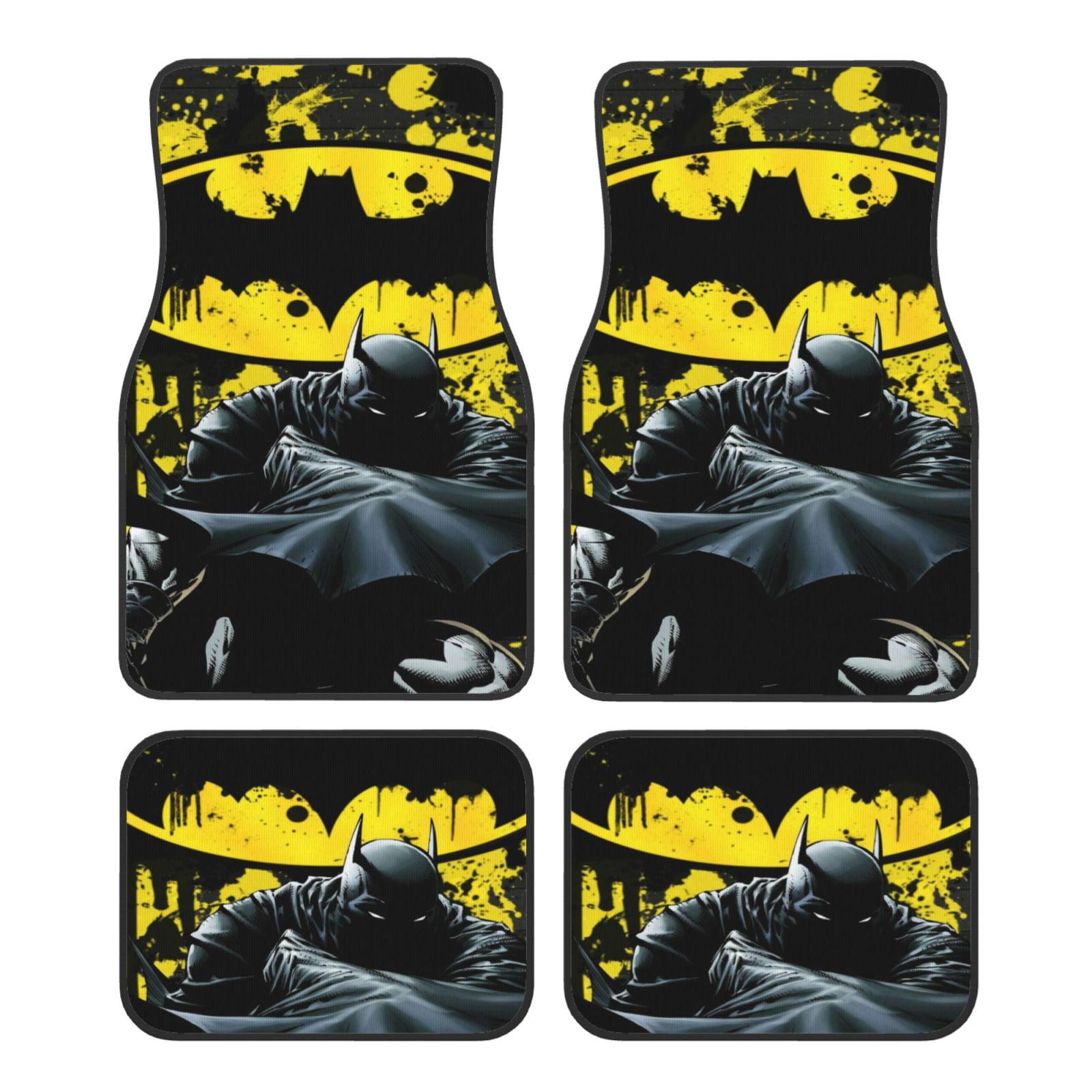 Batman Car Floor Mats Set of 4, Anti-Skid Universal Automotive Carpet ...