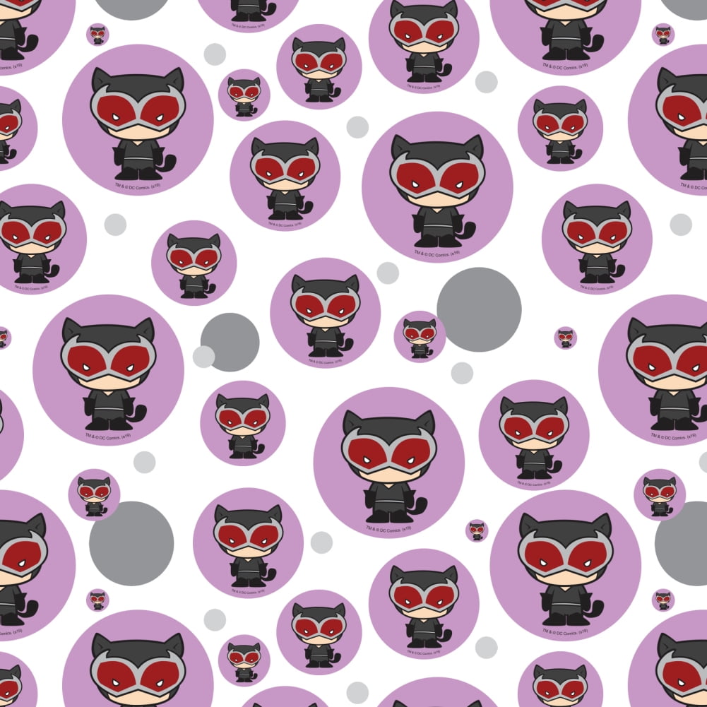 Batman Catwoman Cute Chibi Character Premium Gift Wrap Wrapping Paper ...