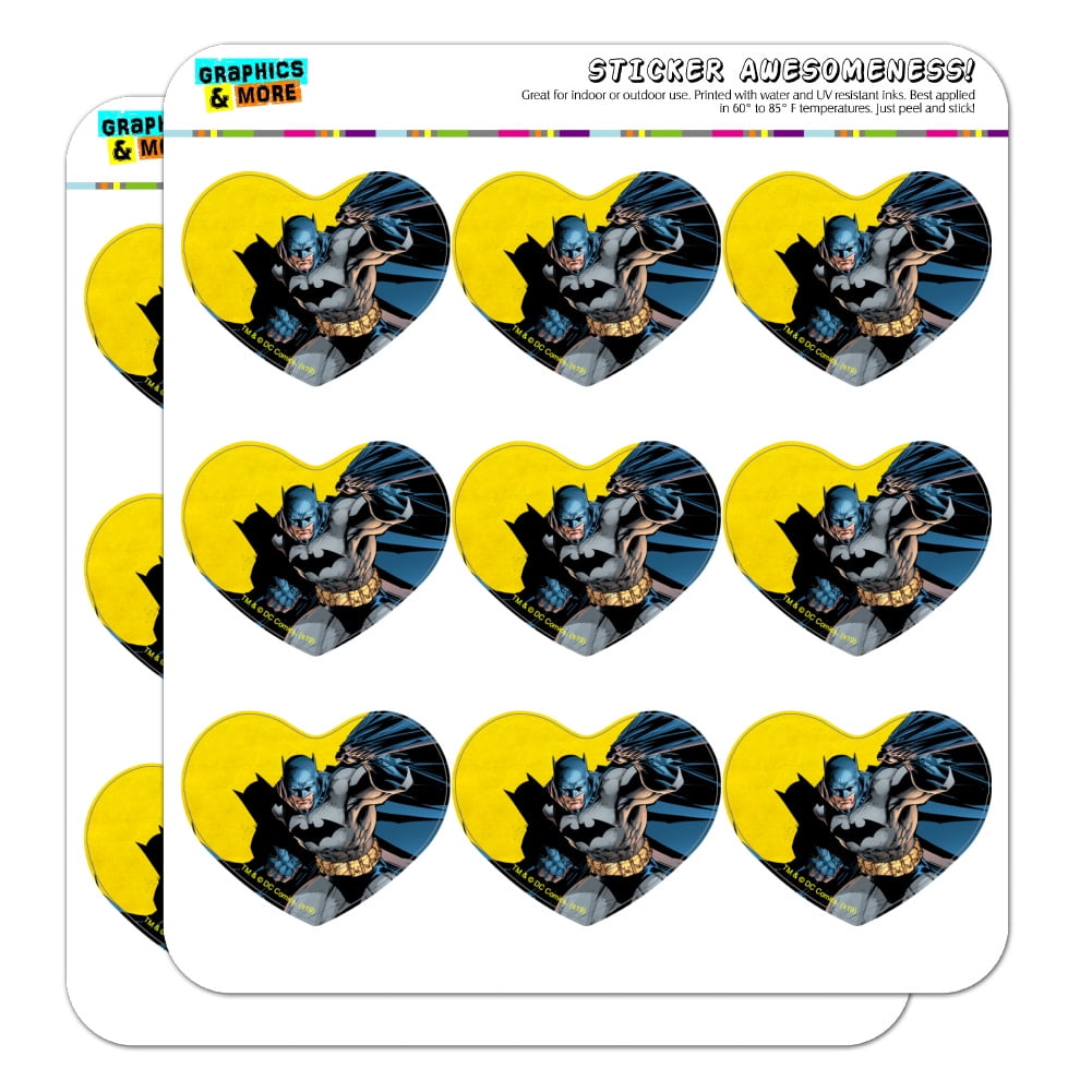 Batman Character Heart Shaped Planner Calendar Scrapbook Craft Stickers ...
