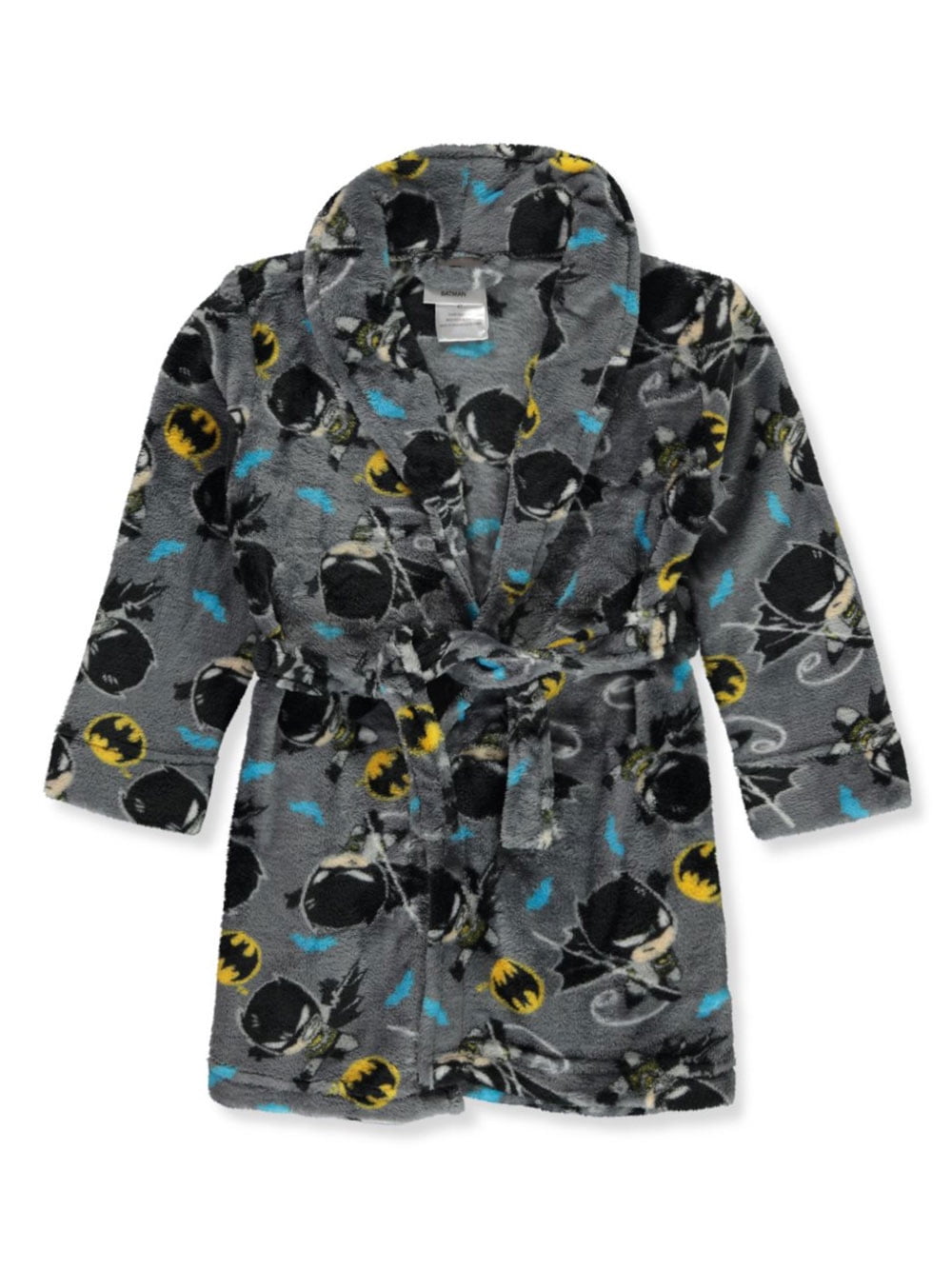 DC Comics Toddler Boys Plush Gray Fleece Batman Bathrobe Bath Robe 3T ...