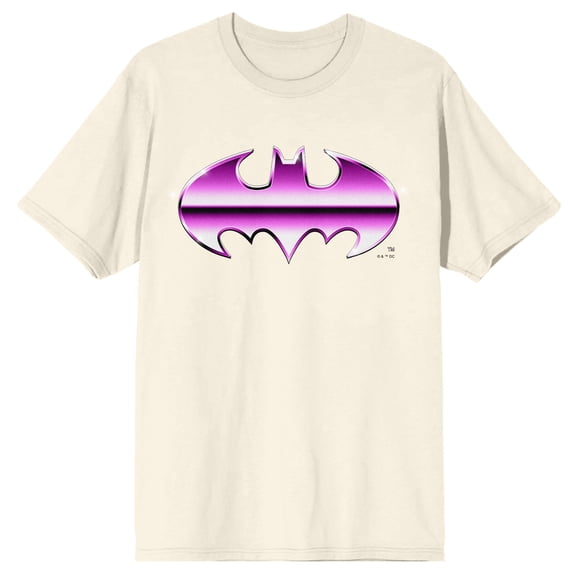Batman Chrome Logo Dark Knight Men's Graphic Tee 100% Cotton Short ...