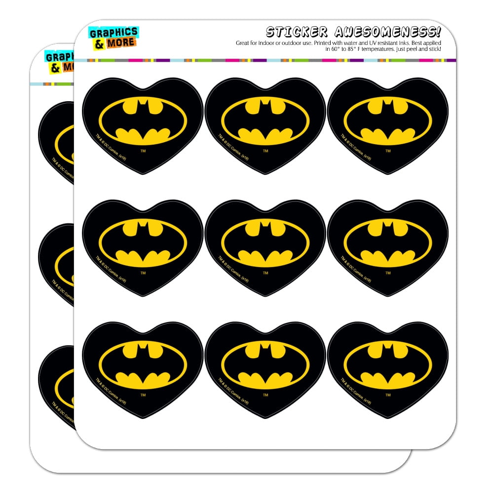Batman Classic Bat Shield Logo Heart Shaped Planner Calendar Scrapbook ...