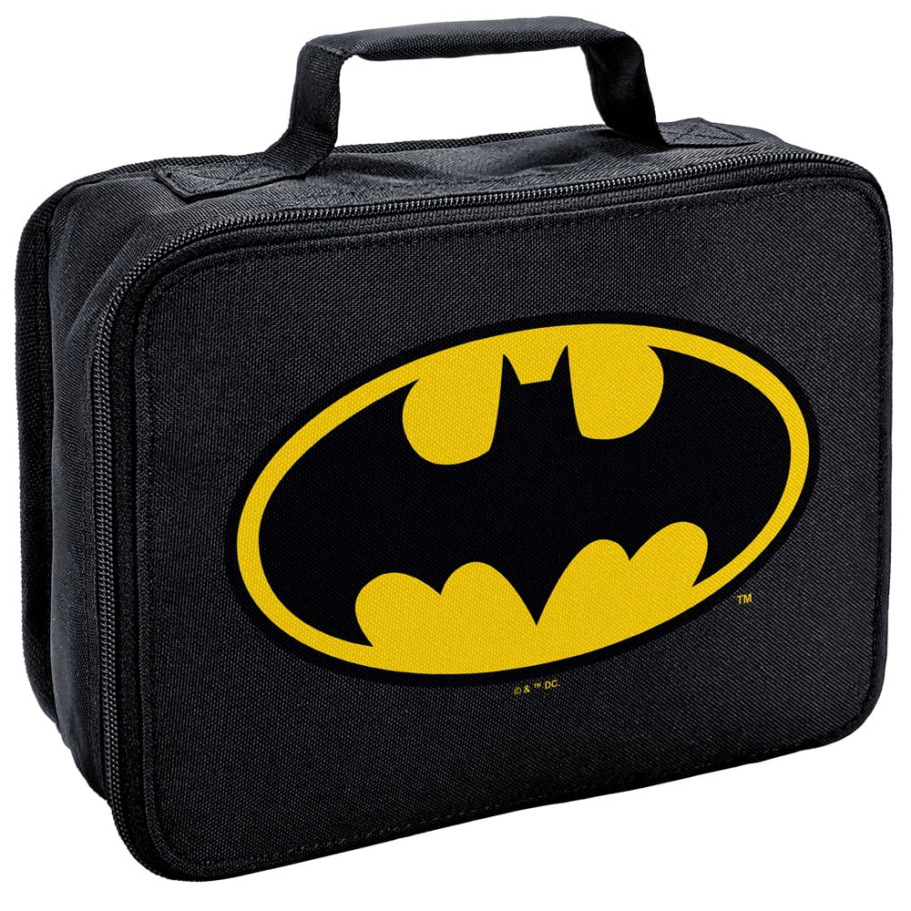 Batman Classic Bat Shield Logo Insulated Soft Sided Lunch Box ...