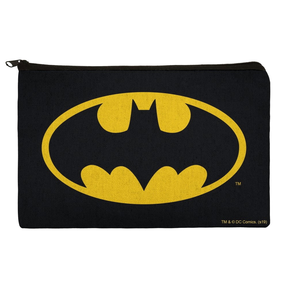 Batman Classic Bat Shield Logo Pencil Pen Organizer Zipper Pouch Case ...