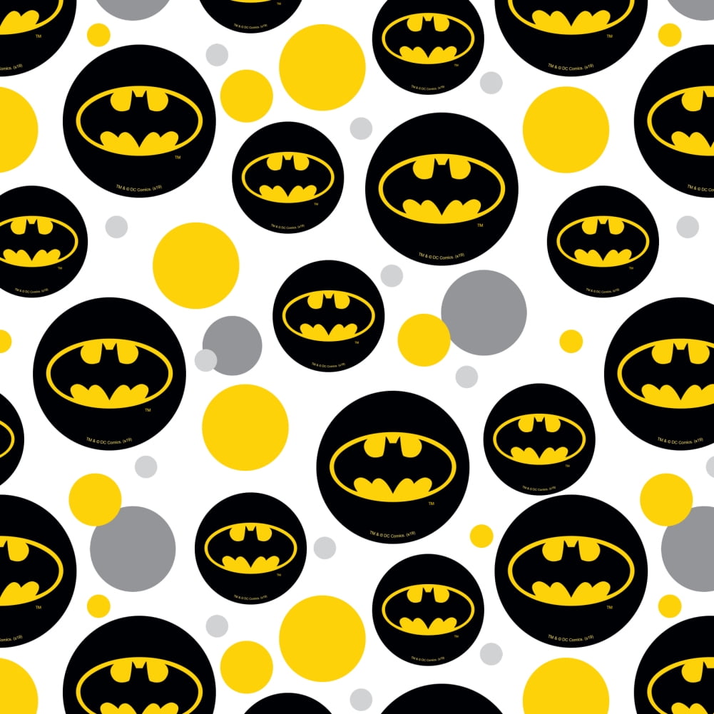 Batman Classic Bat Shield Logo Premium Gift Wrap Wrapping Paper Roll ...