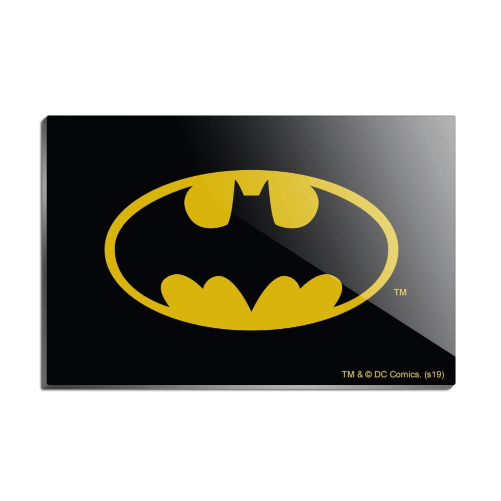 Batman Classic Bat Shield Logo Rectangle Acrylic Fridge Refrigerator ...
