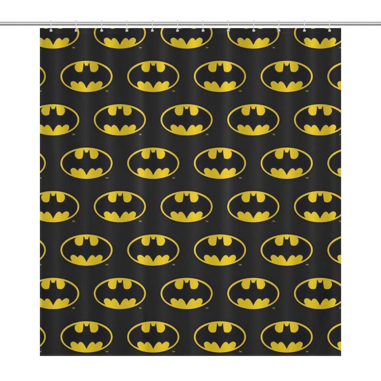 Batman Classic Bat Shield Logo Shower Curtain,Shower Curtain Liner,Bath ...