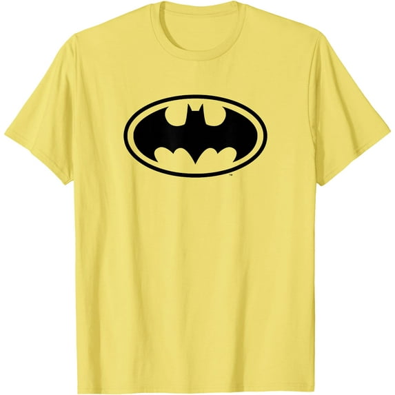 Batman Classic Large Logo DTG Print Unisex T-Shirt,Cornsilk Color,Size ...