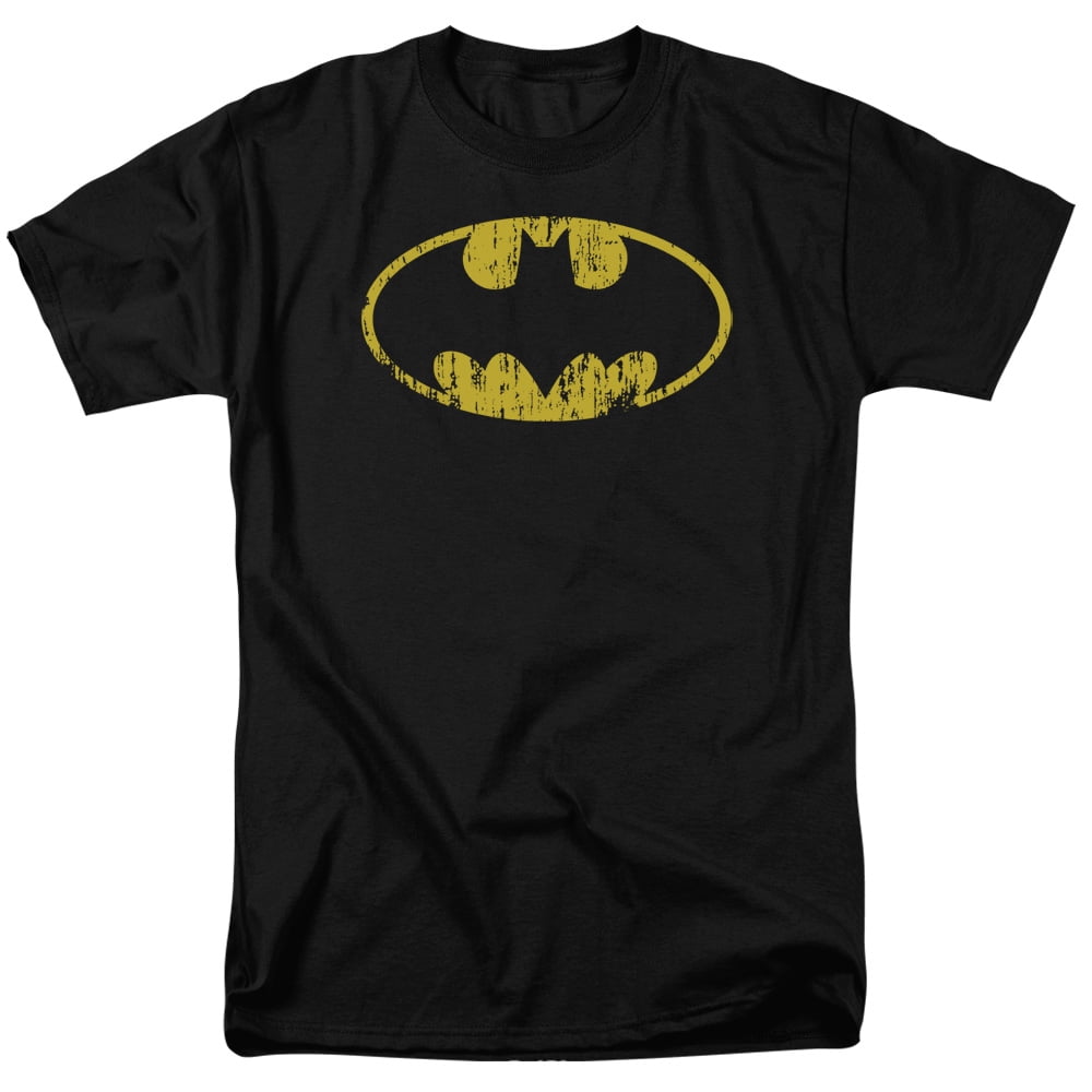 Batman Men's Classic Logo Distressed T-shirt Large Black - Walmart.com
