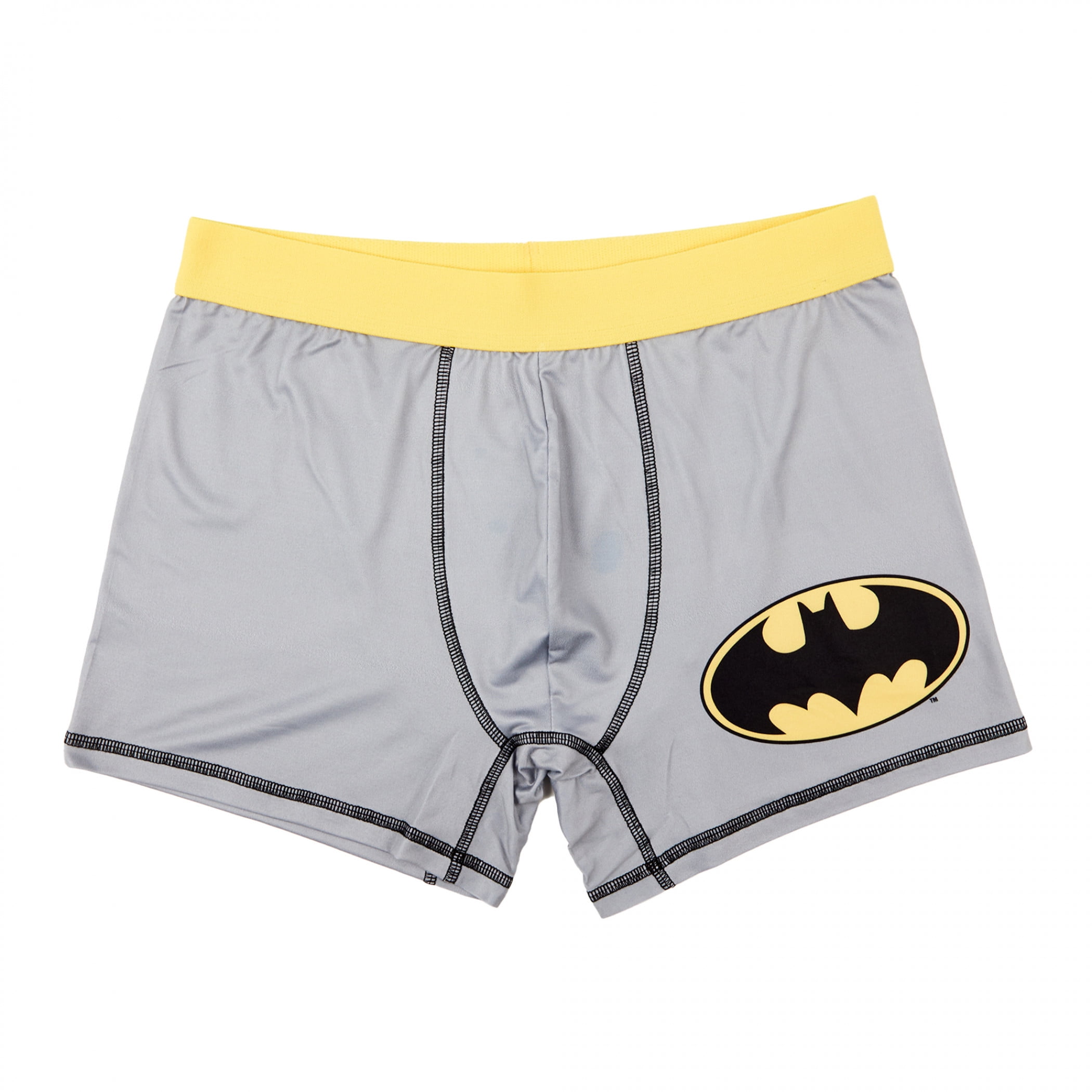Batman 879818-xlarge 40 Classic Logo Grey Colorway Mens Underwear Boxer ...