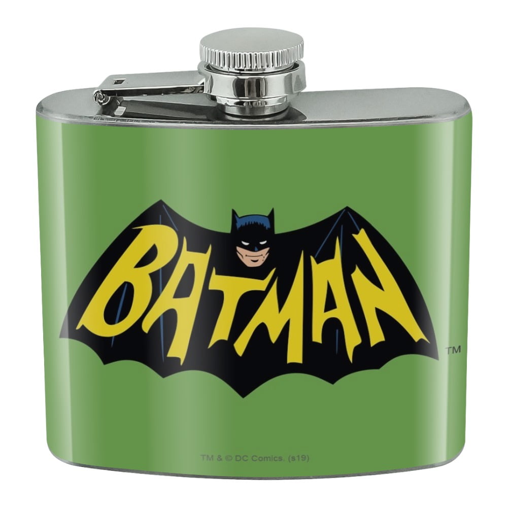 Batman Classic TV Series Logo Stainless Steel 5oz Hip Drink Kidney ...