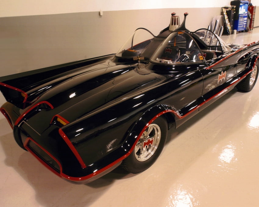 Batman Color Batmobile Classic Car 24x36 HD Aluminum Wall Art - Walmart.com