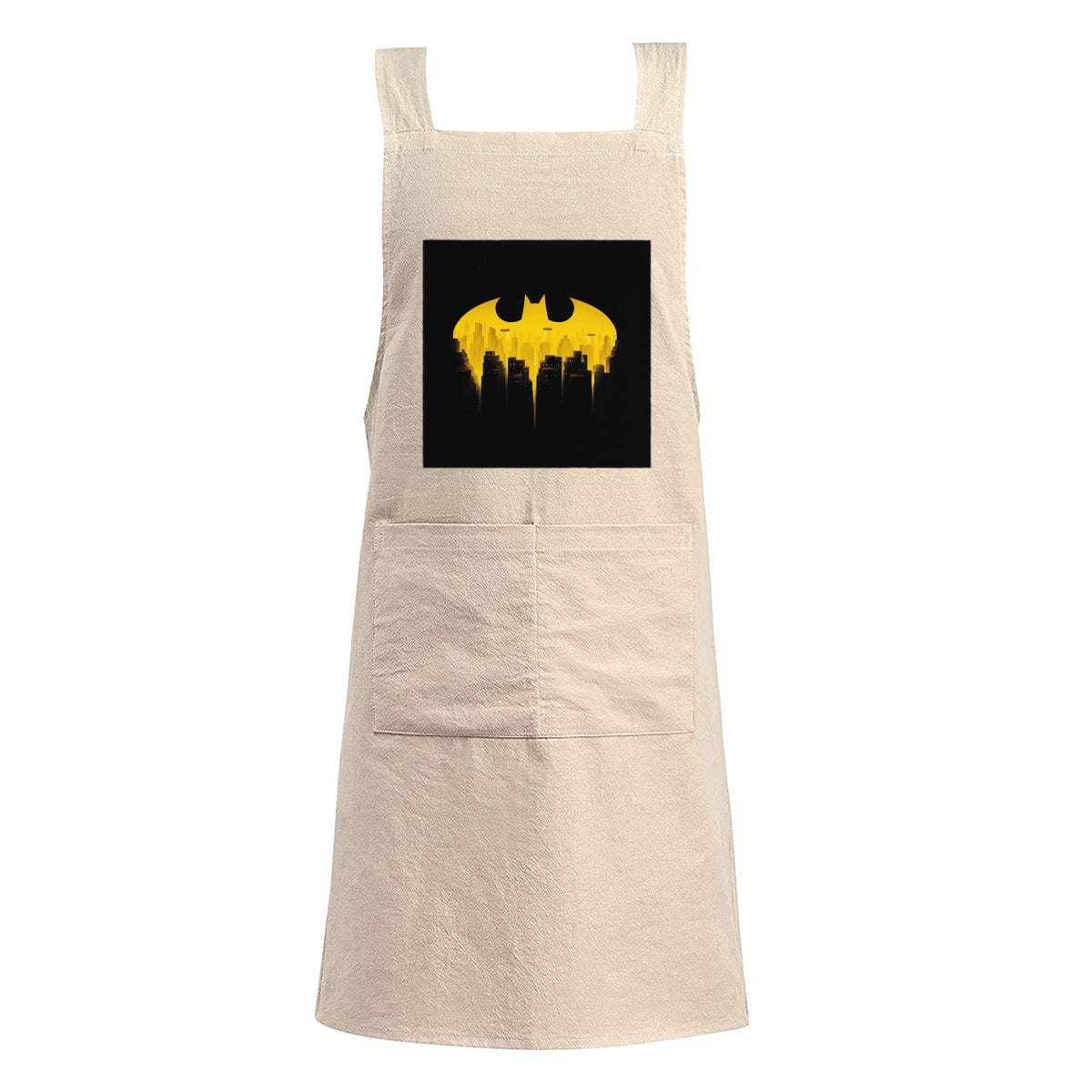 Batman Cotton Linen Pinafore Apron Dress for Women Men with Pockets ...
