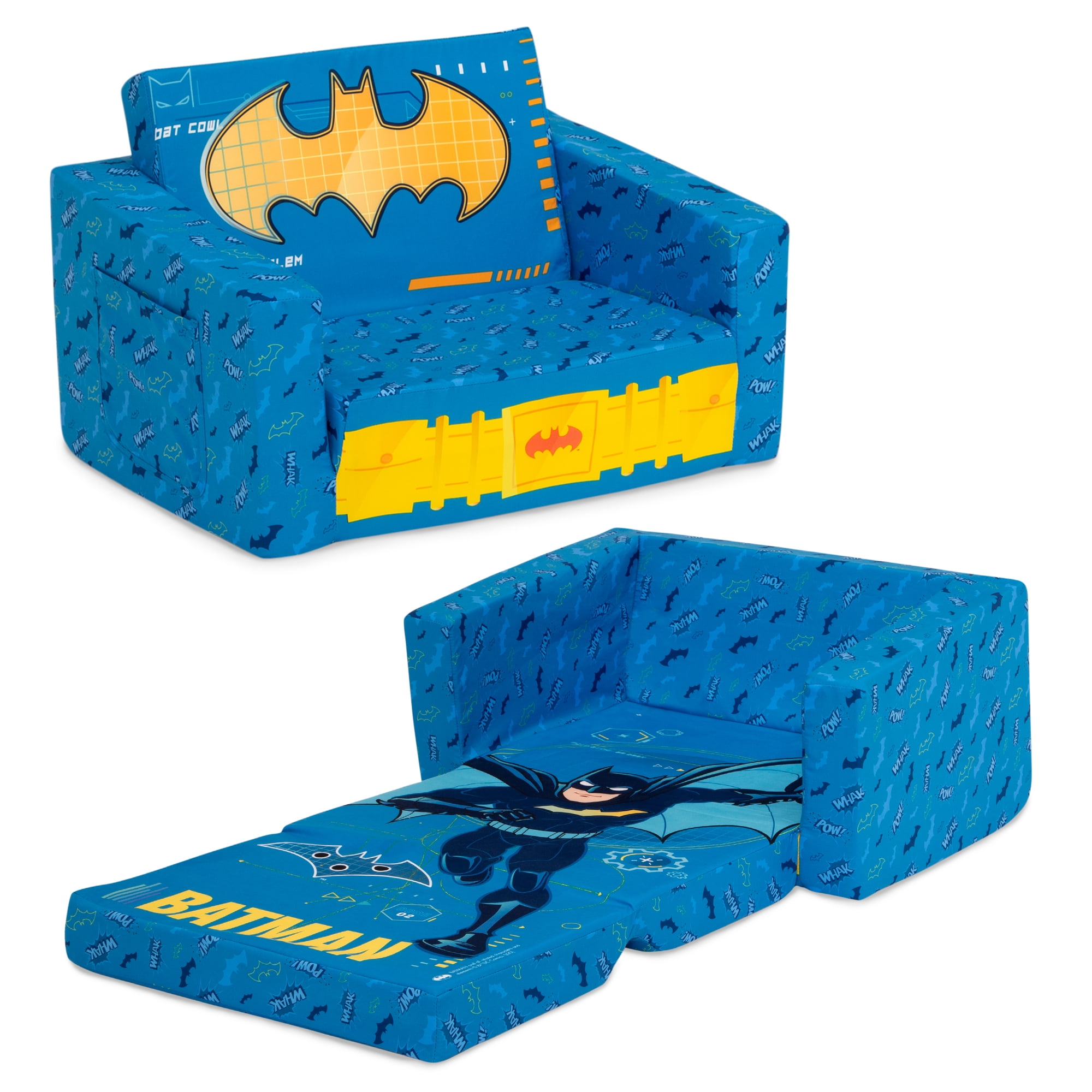 Batman Cozee Flip-Out Chair - 2-in-1 Convertible Chair to Lounger for ...