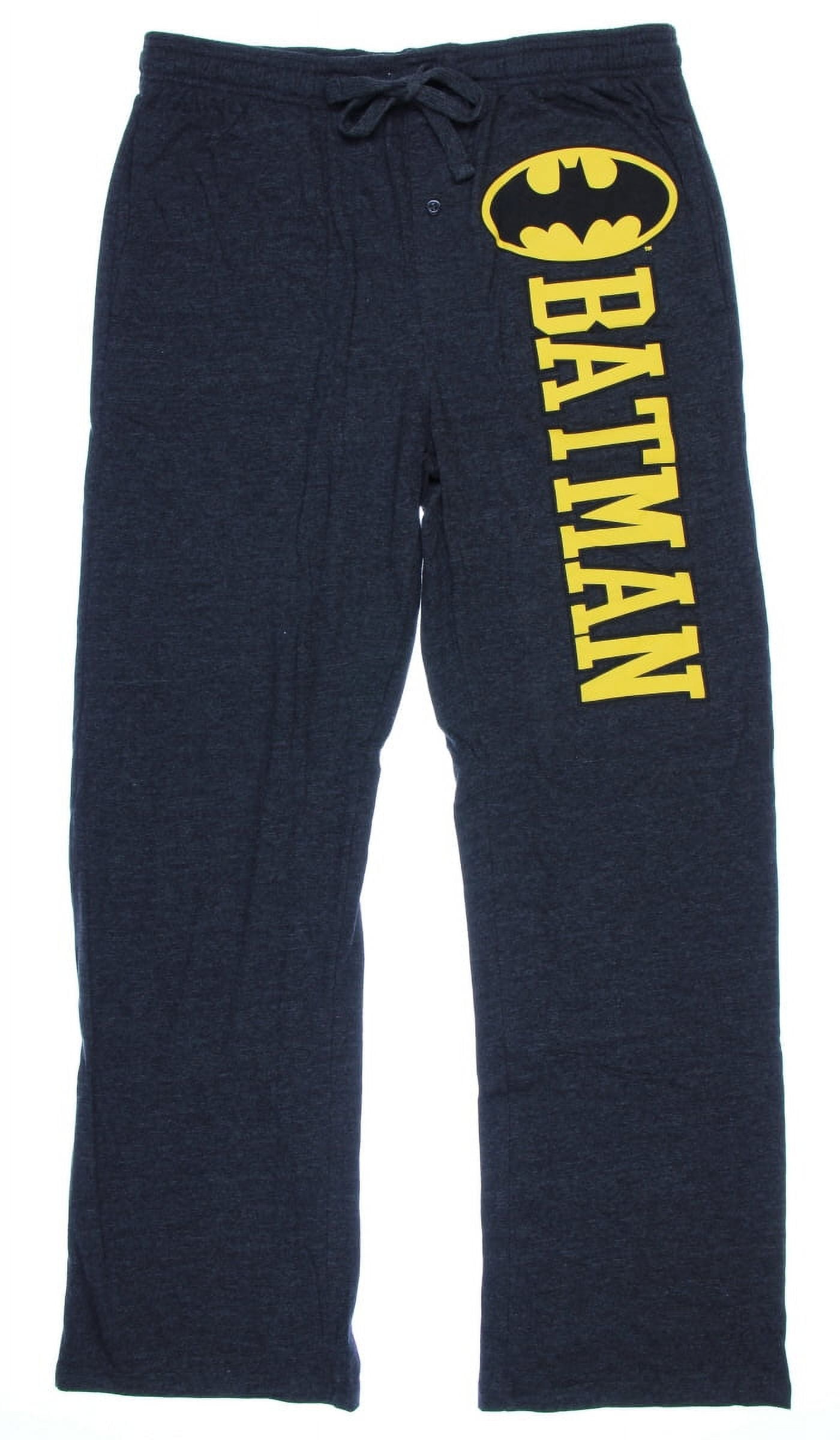 Batman DC Comics Mens Gray Knit Lounge Pant Sleep Pant Pajama Bottoms ...