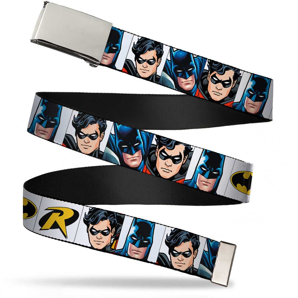 DC Comics Belt, Flip Web Belt Batman Robin Blocks White, 1.0 Inch Wide ...