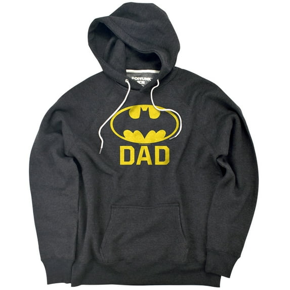 Batman Dad Unisex Adult Slim Fit Pull-Over Heather Hoodie, Charcoal ...
