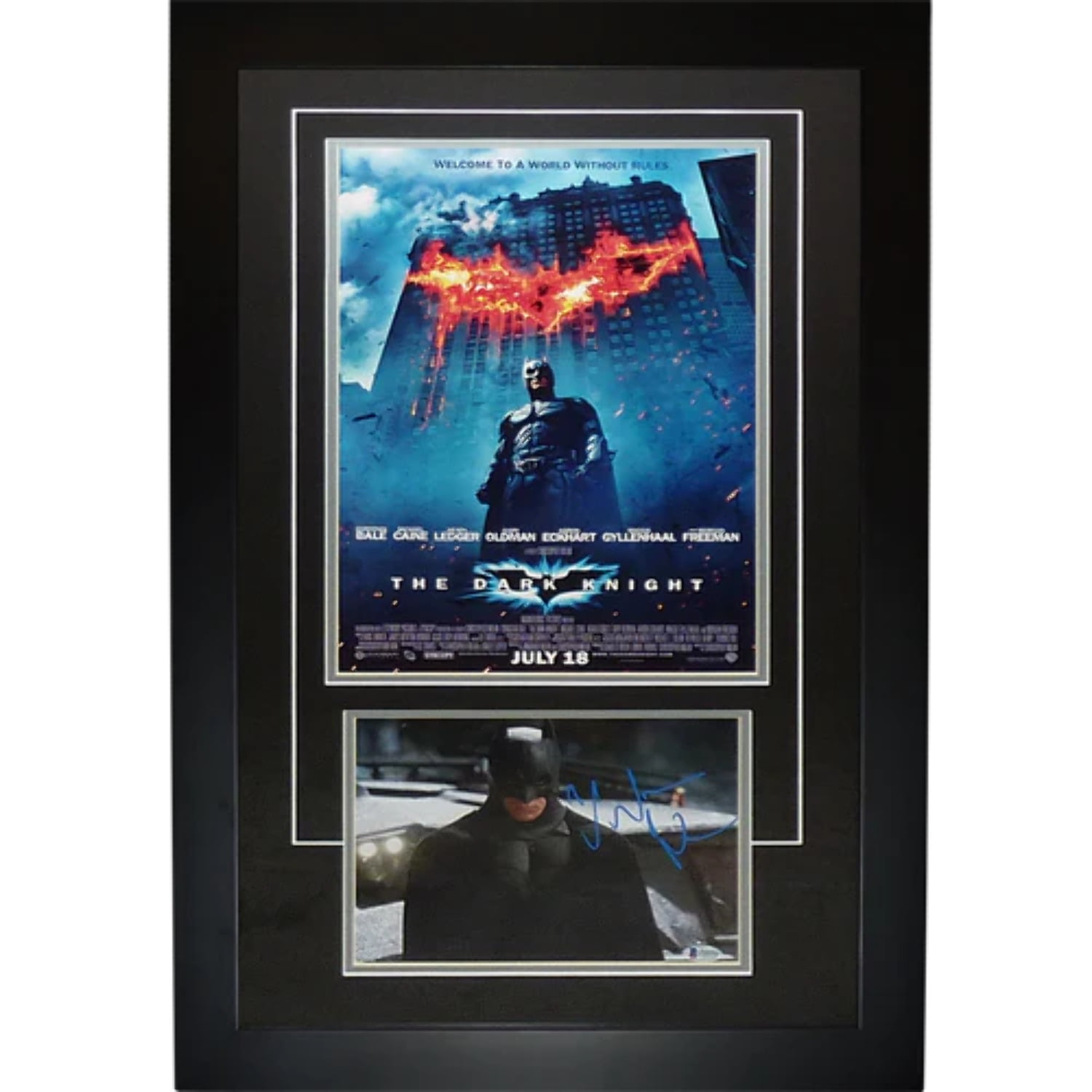 Batman Dark Knight 11x17 Movie Poster Deluxe Framed with Christian Bale ...