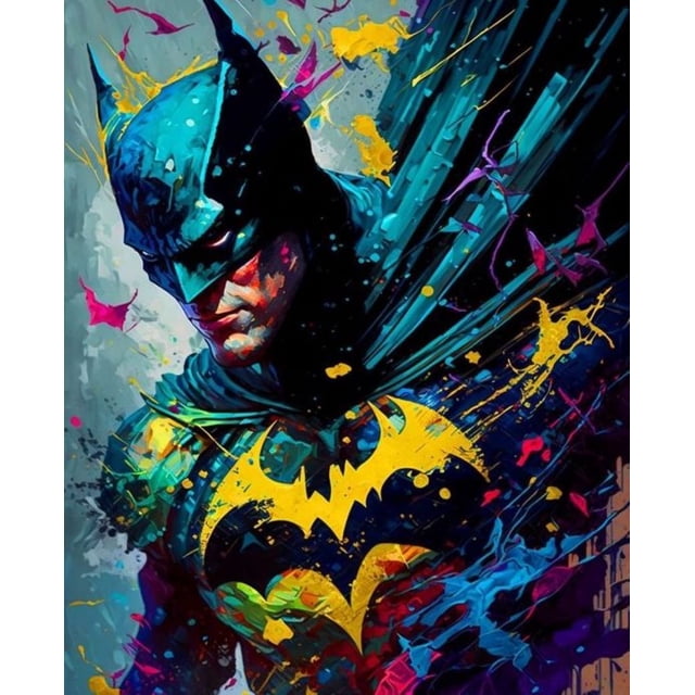 Batman Diamond Art Kits, 5D Diamond Painting for Kids, Home Decoration ...