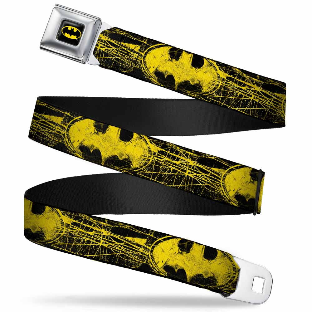 Batman Fcg Black Yellow 1.0" Chrome Batman Shield Close Up Sketch Black ...