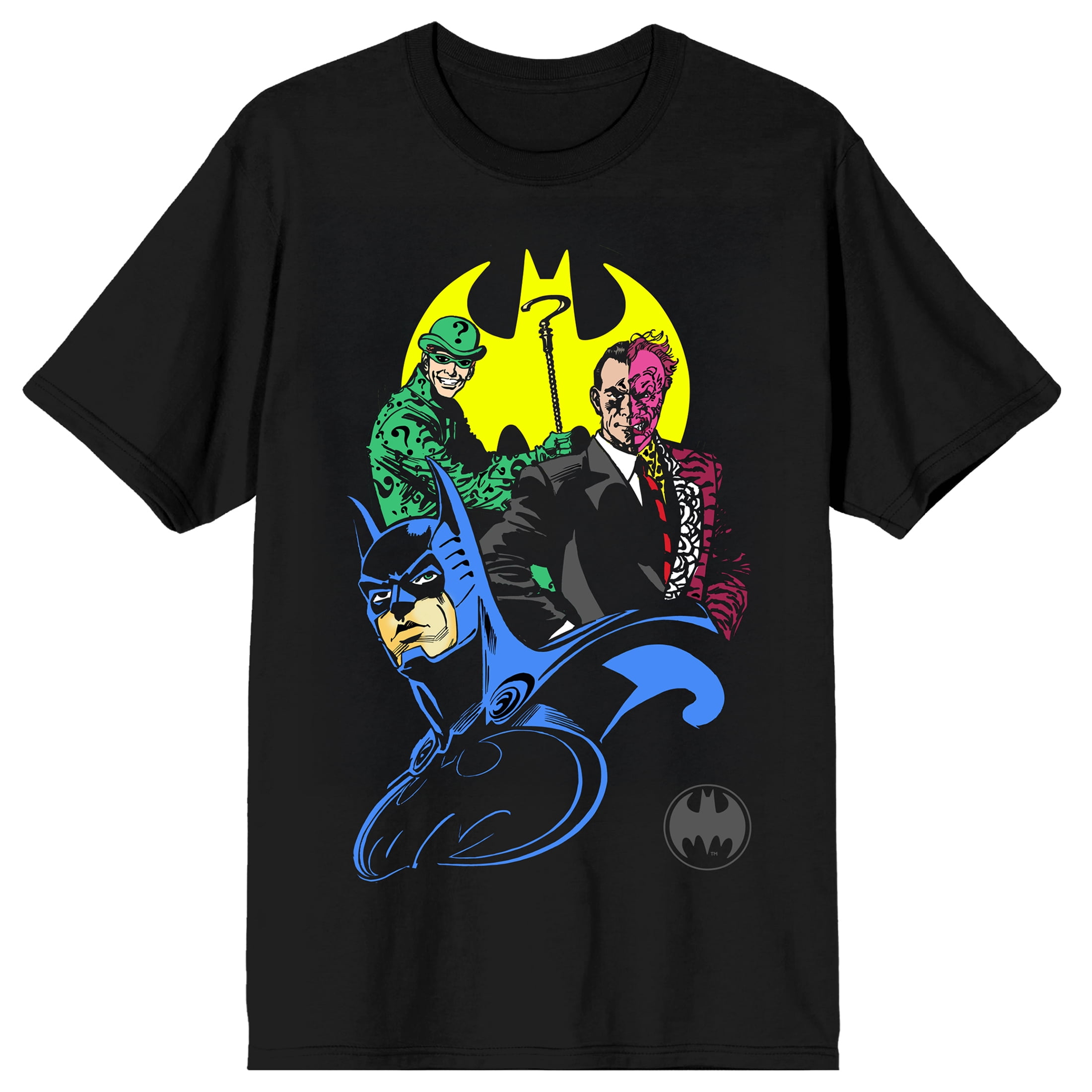 Batman Forever Movie Men's Graphic T-Shirt with Neon Character Art ...