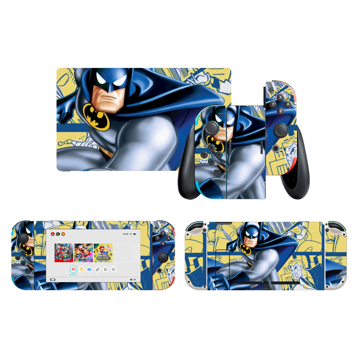 Batman Game Switch Skin - Anime Cartoon Game Sticker, No Bubble ...