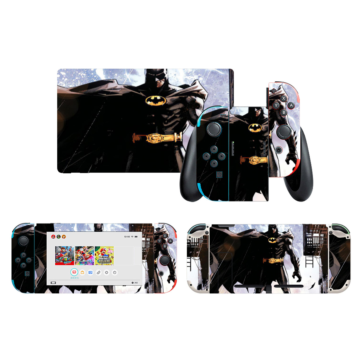 Batman Game Switch Skin - Anime Cartoon Game Sticker, No Bubble ...