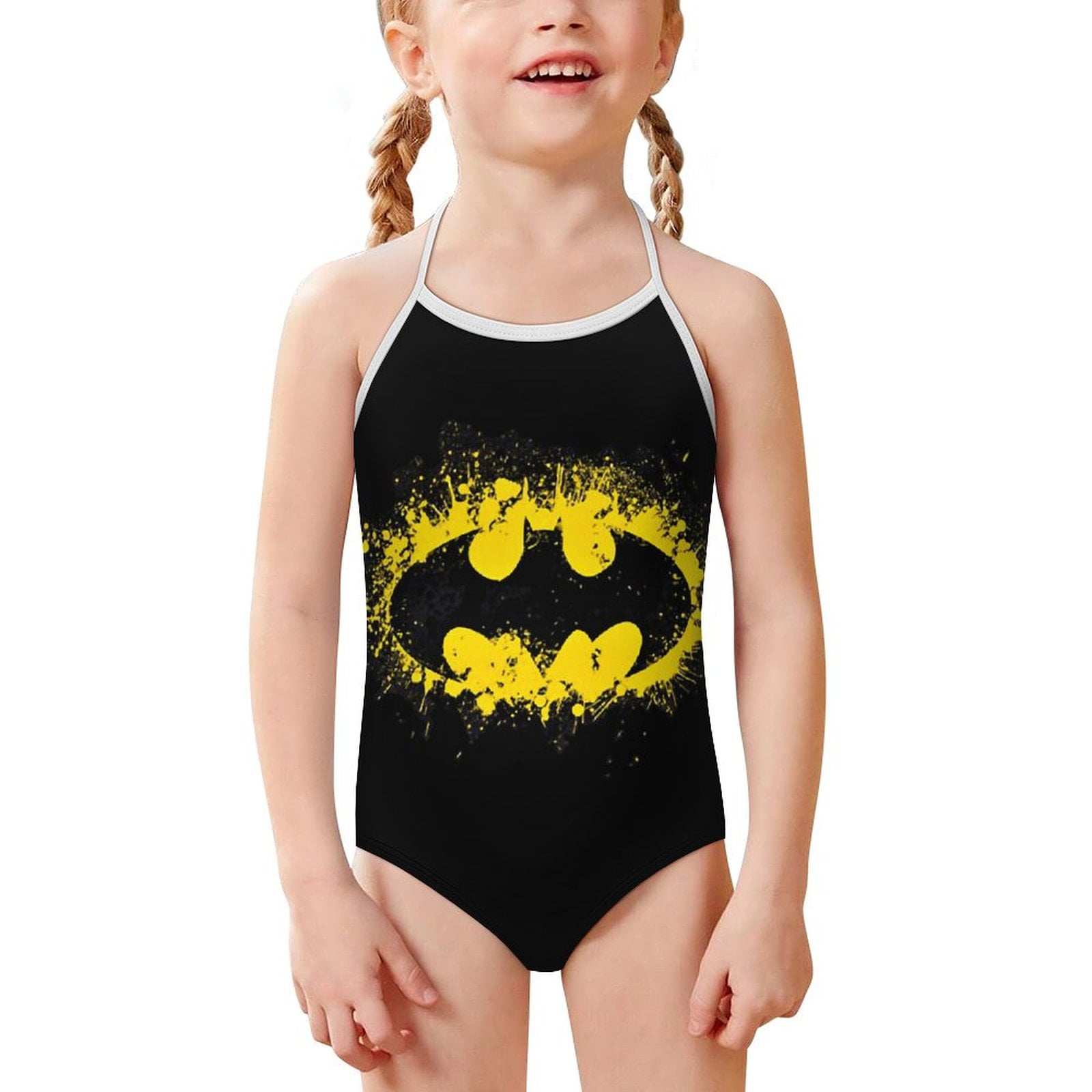 Batman Girls One Piece Swimsuits Kids Sport Summer Swimwear Beach ...