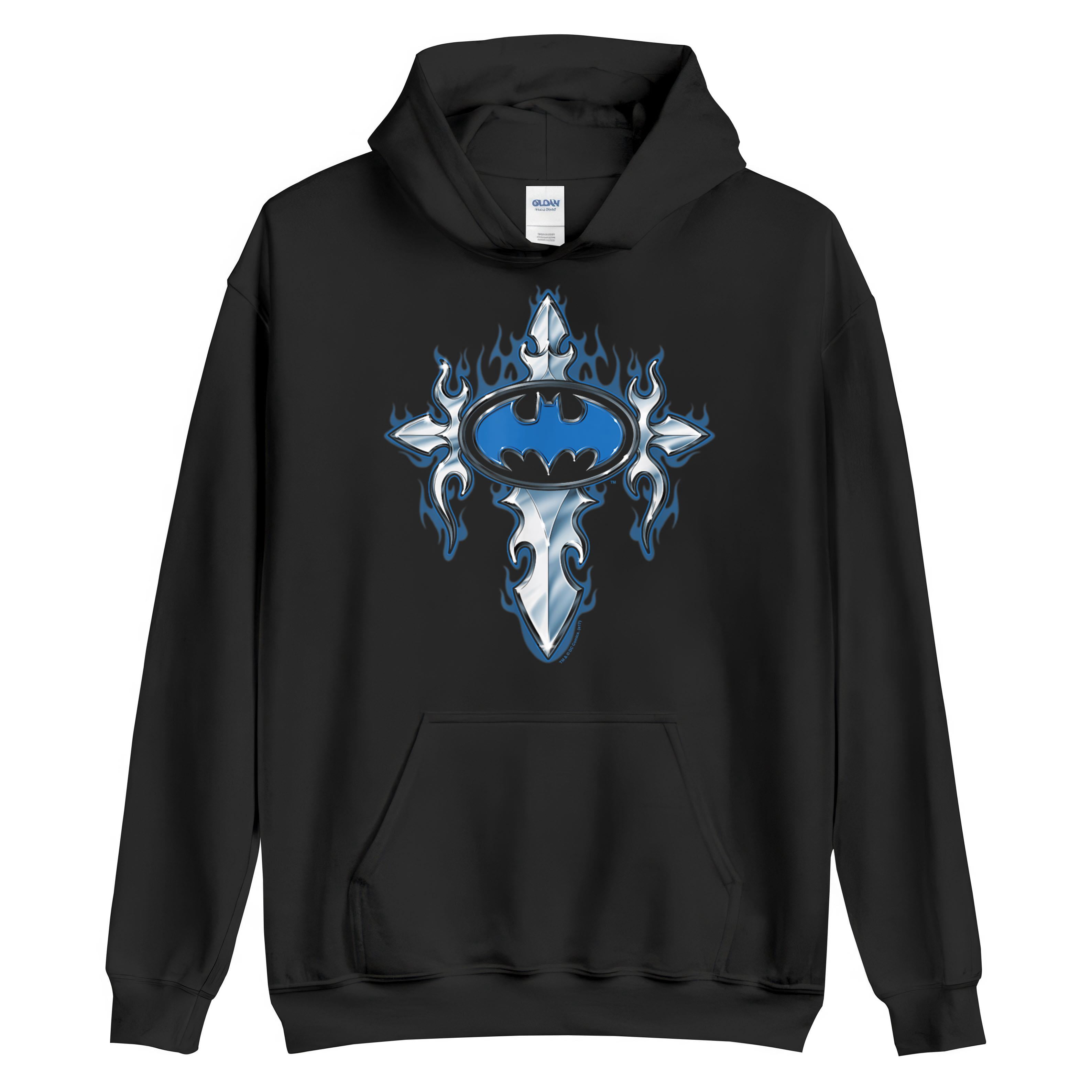 Batman Gothic Steel Cross Logo T Shirt Licensed Comic Book Tee Black ...