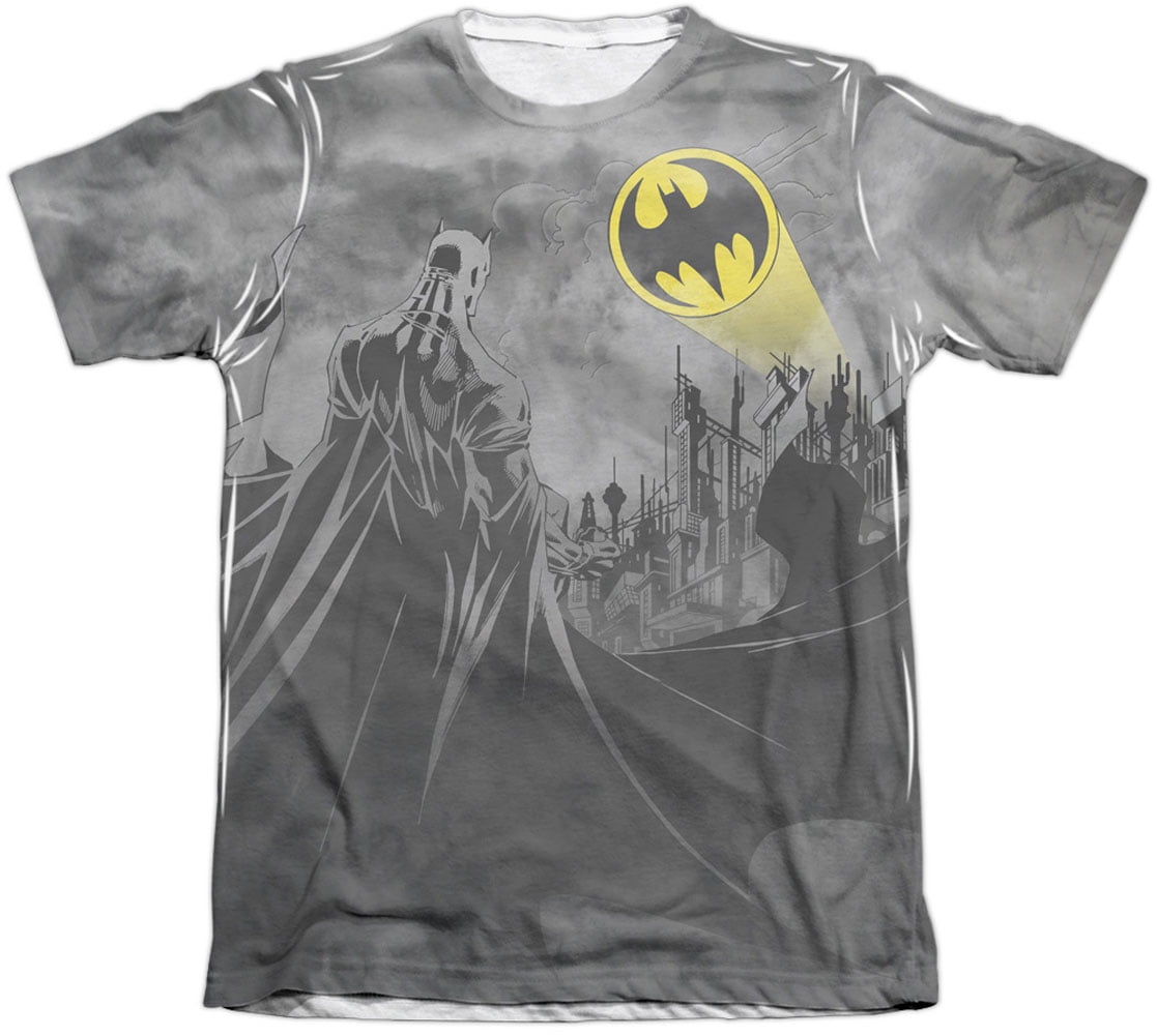 Batman Heed The Call Vintage Feel Sublimation Print Adult T-Shirt ...