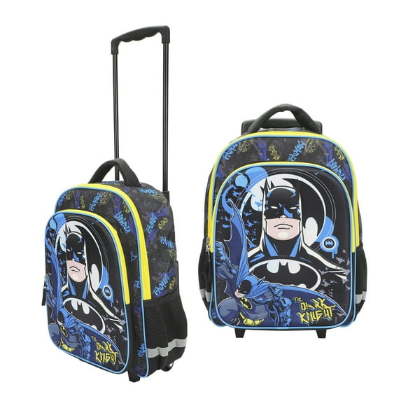 Batman Hero Surrounded By Bats 16" Rolling Travel Backpack - Walmart.com