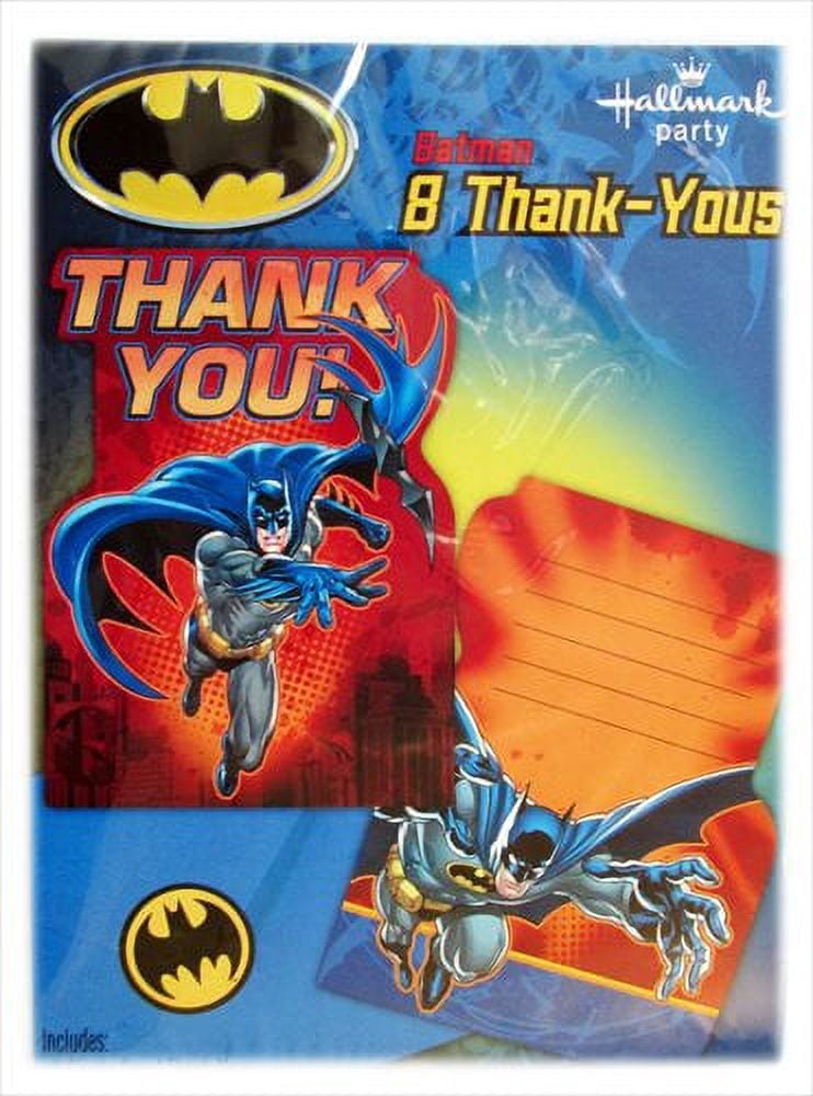 Batman 'Heroes and Villains' Thank You Notes w/ Env. (8ct) - Walmart.com
