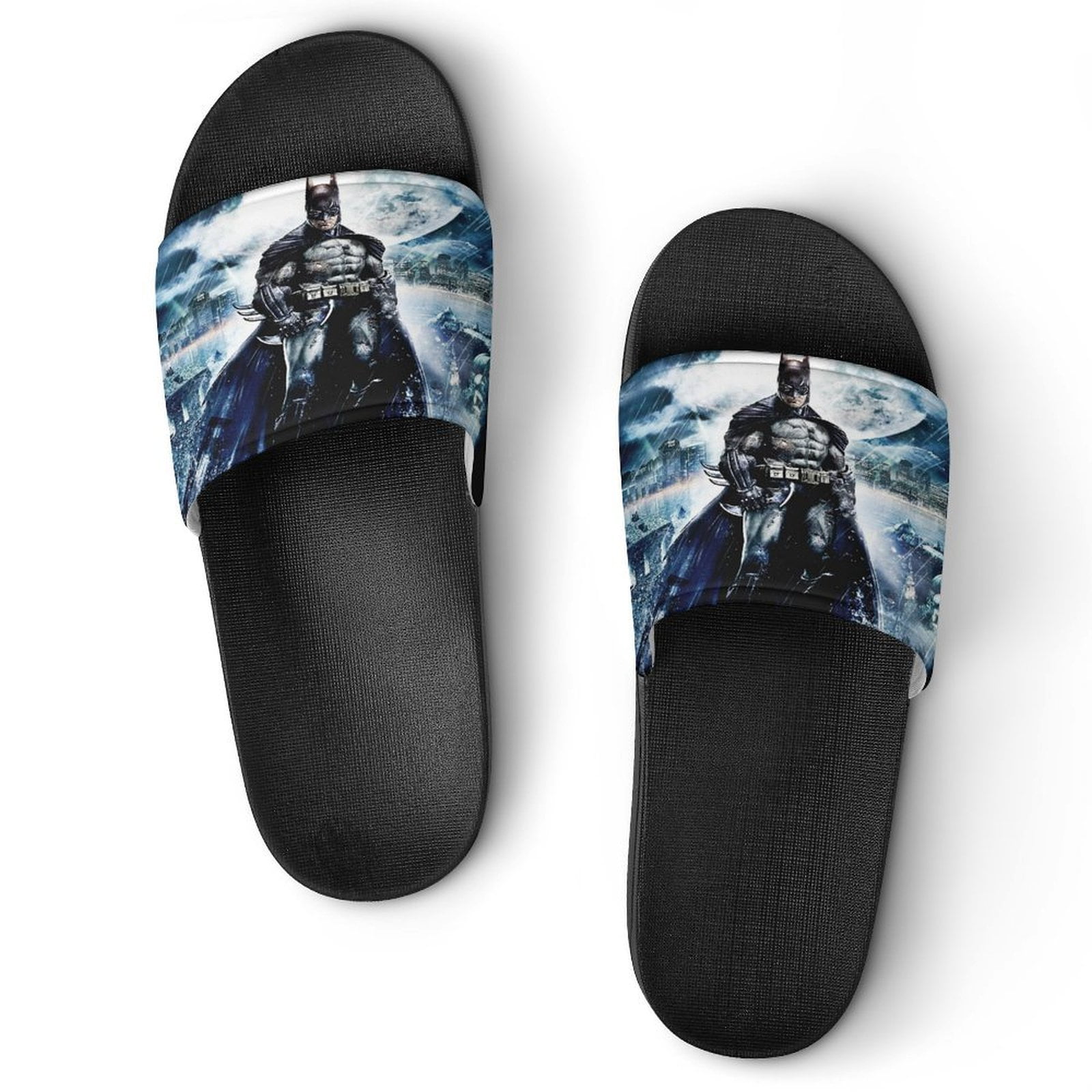 Batman Home Slippers Slide Sandals, Casual Pool Slide Outdoor, Slip-On ...