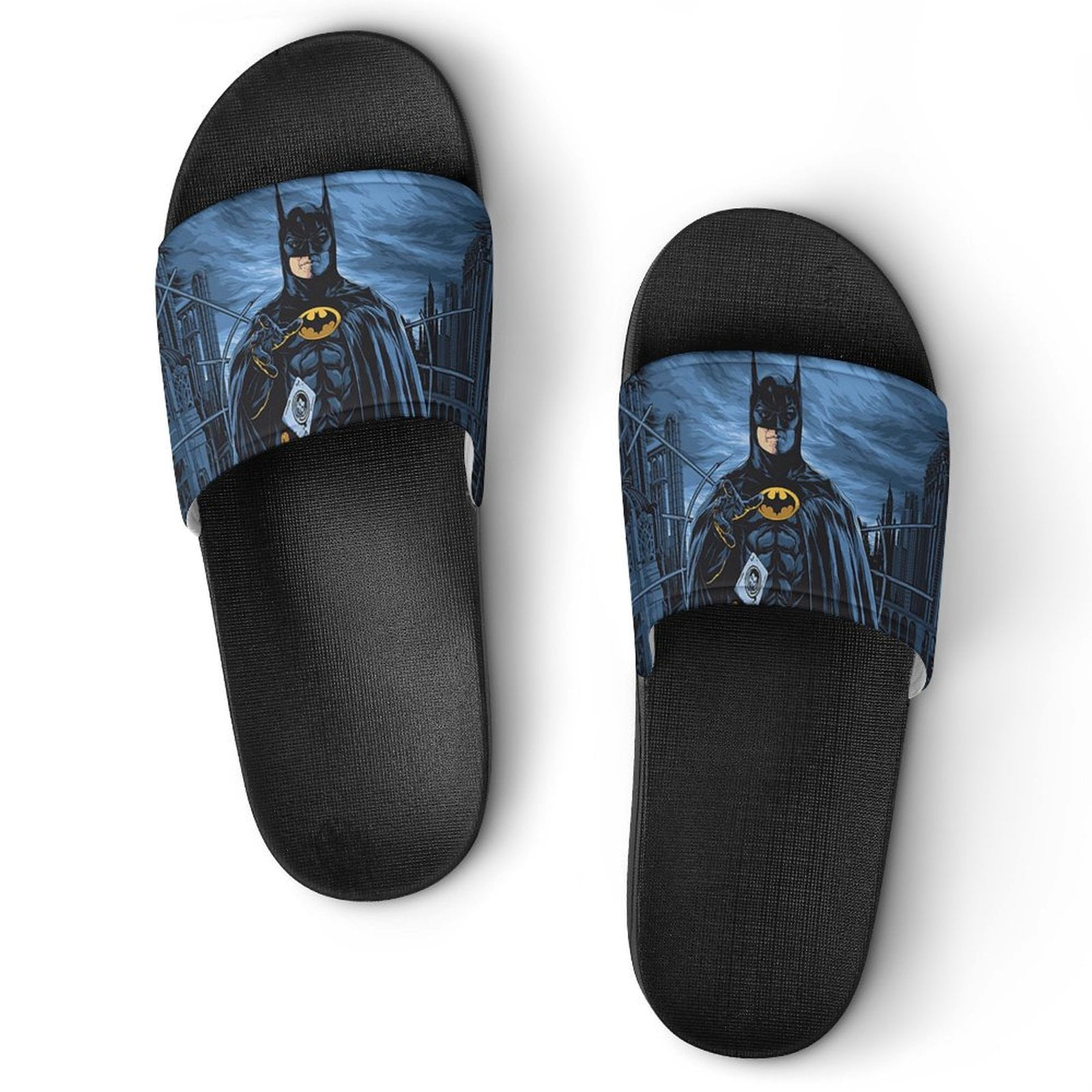 Batman Home Slippers Slide Sandals, Casual Pool Slide Outdoor, Slip-On ...