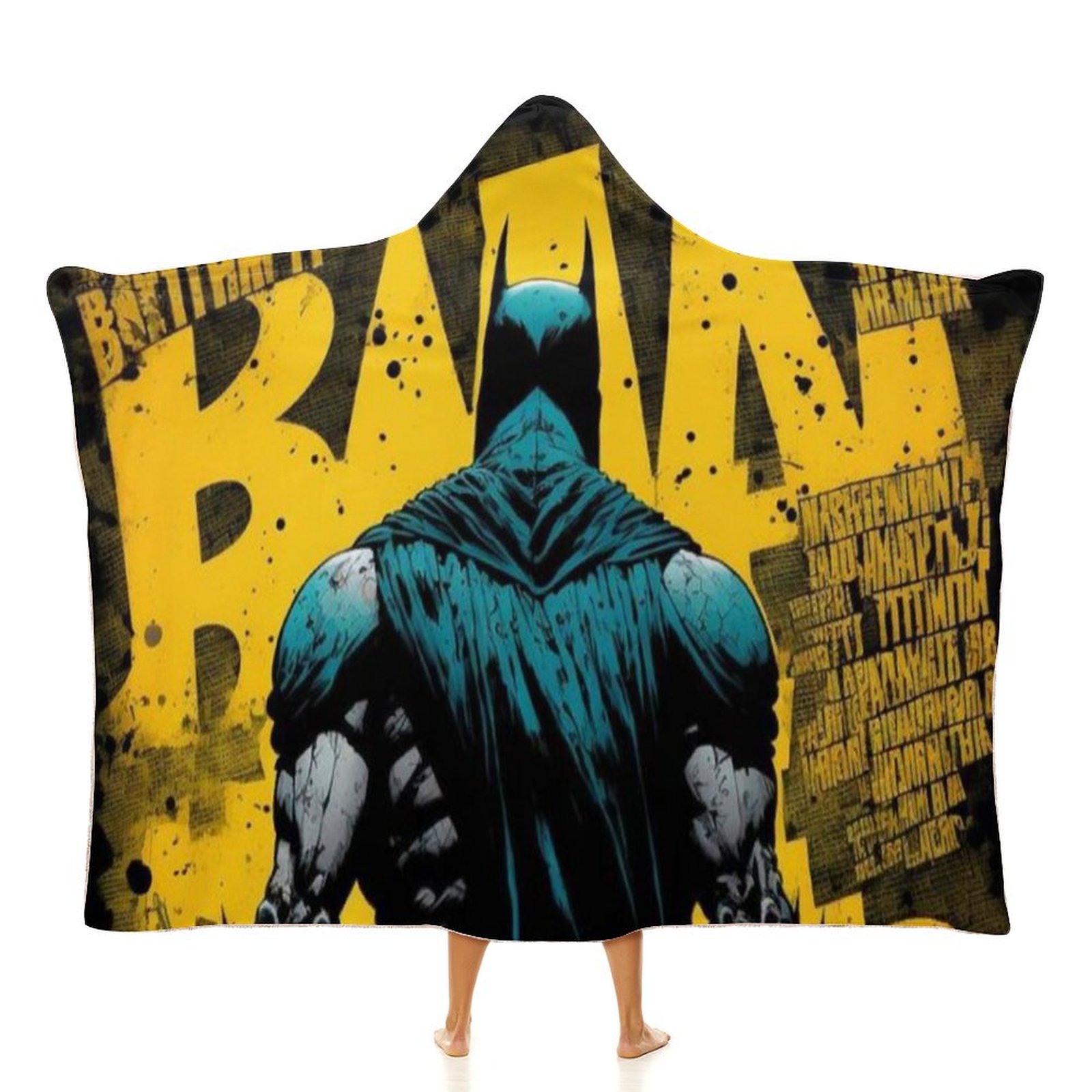 Batman Hooded Blanket, Wearable Blanket Hoodie Cozy Soft Warm Hooded ...