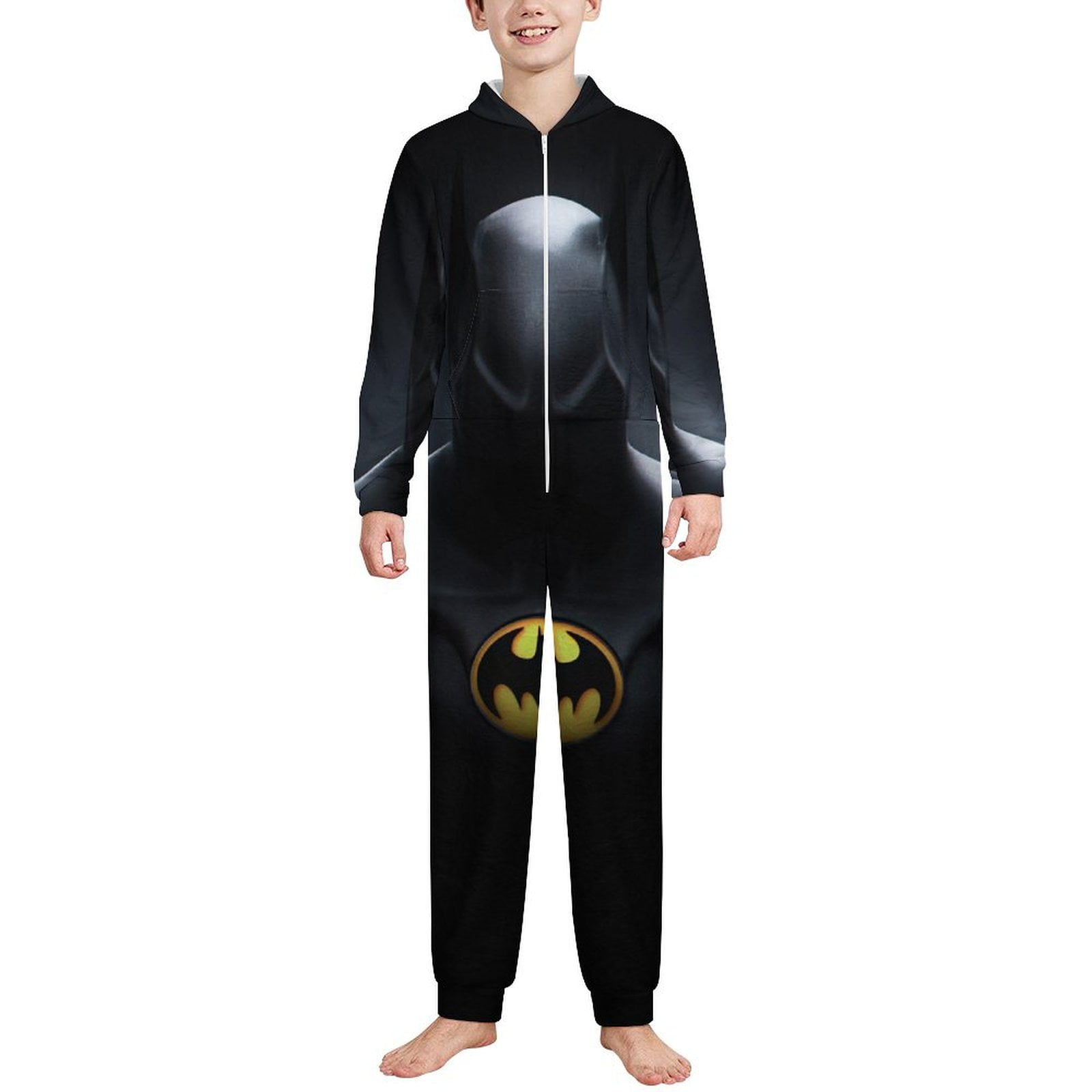 Batman Hooded Union Suit Pajama Onesie Blanket Sleeper - Walmart.com