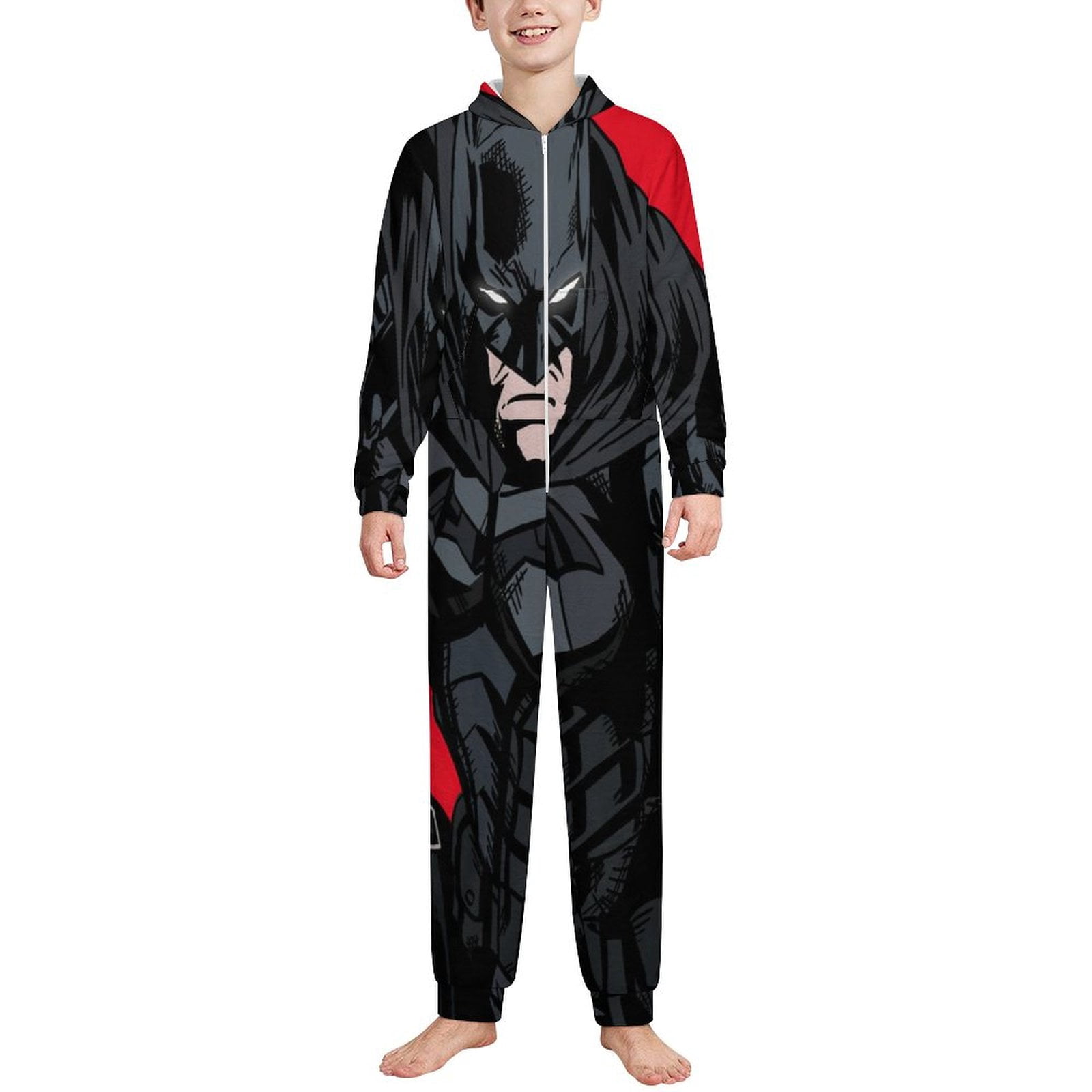 Batman Hooded Union Suit Pajama Onesie Blanket Sleeper - Walmart.com