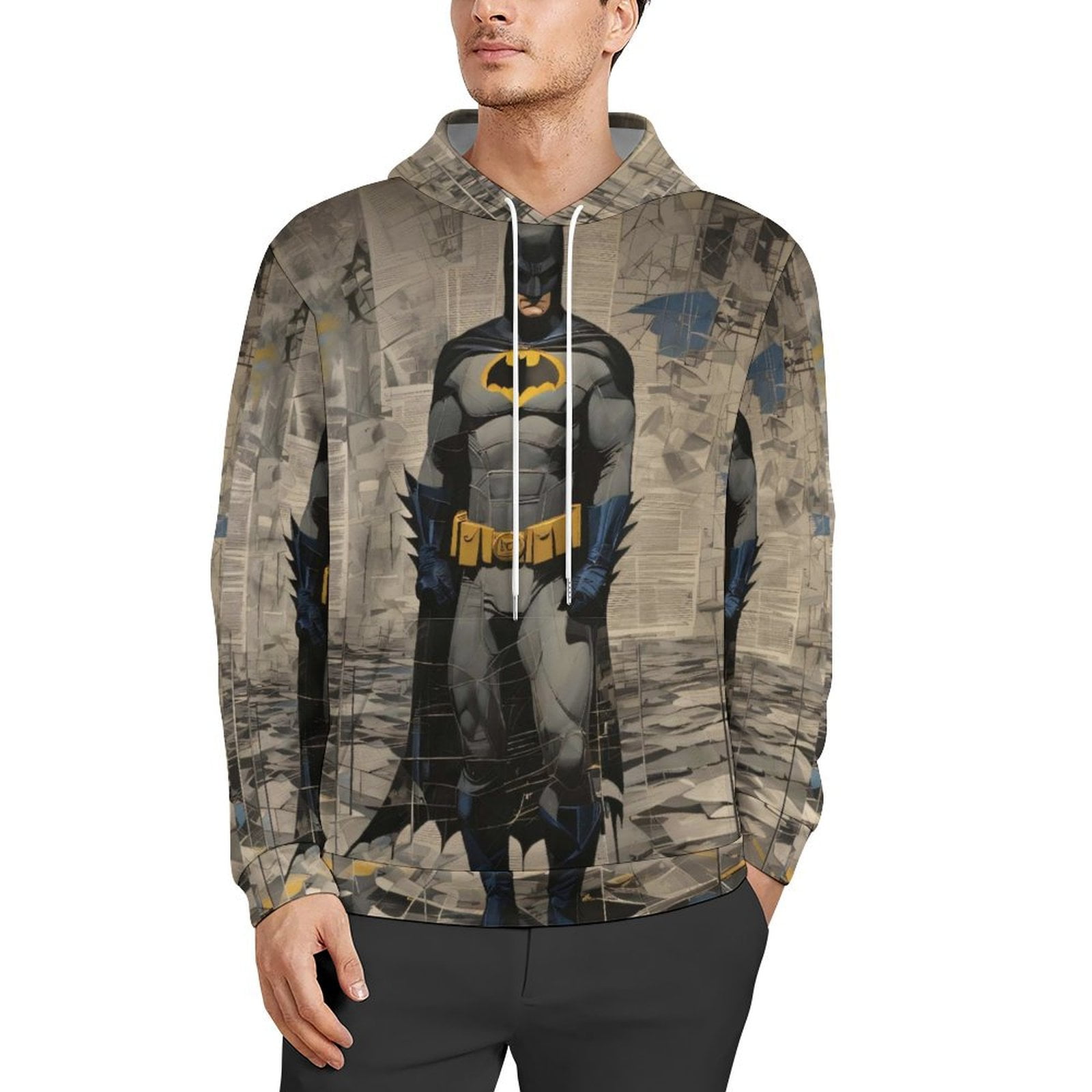 Batman Hoodie for Men Women, Novelty Print Long Sleeve Hooded Sweatshirt Casual Unisex Adult ...